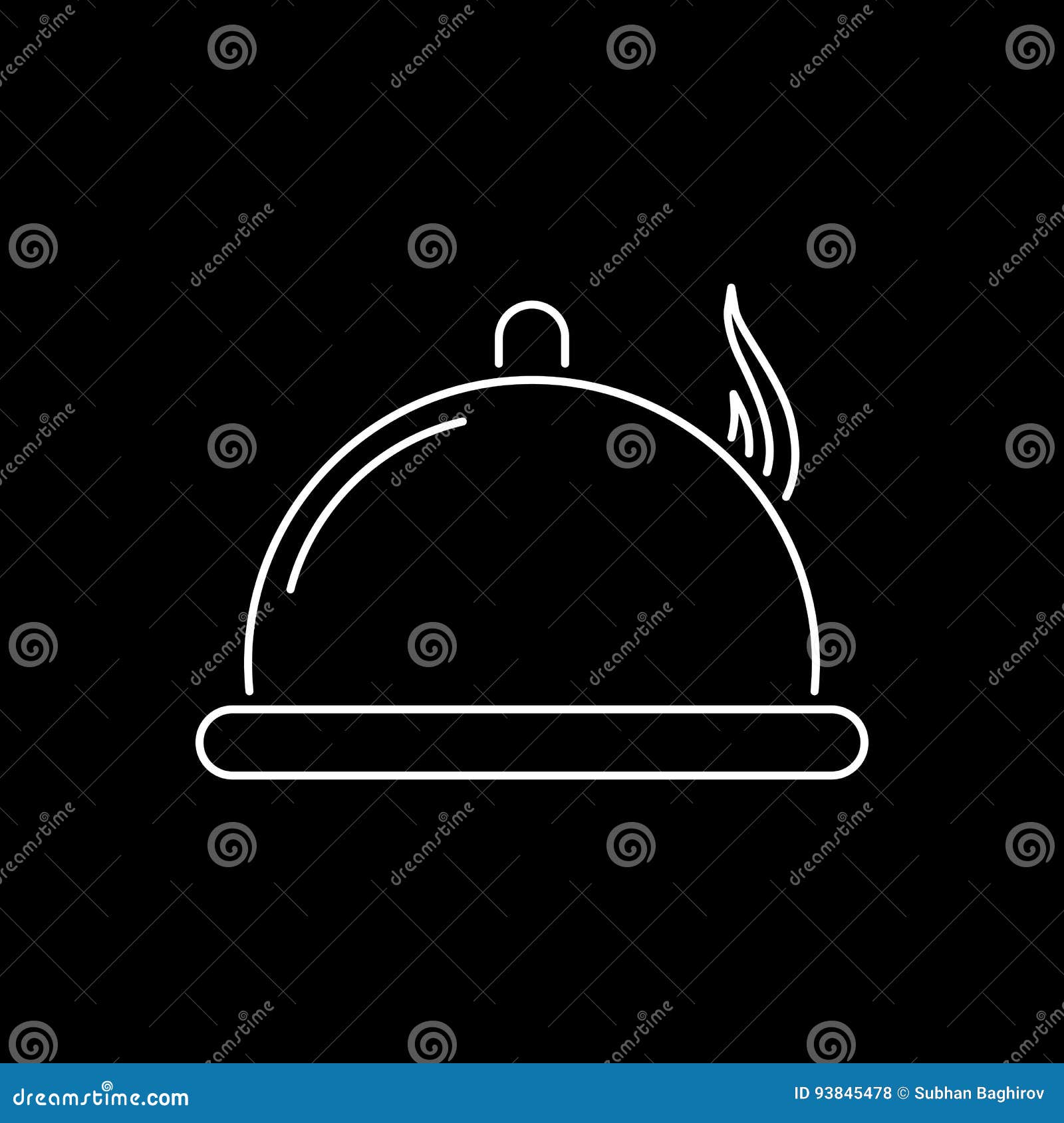 Cloche Icon Simple Flat Style Vector Illustration Stock Vector ...