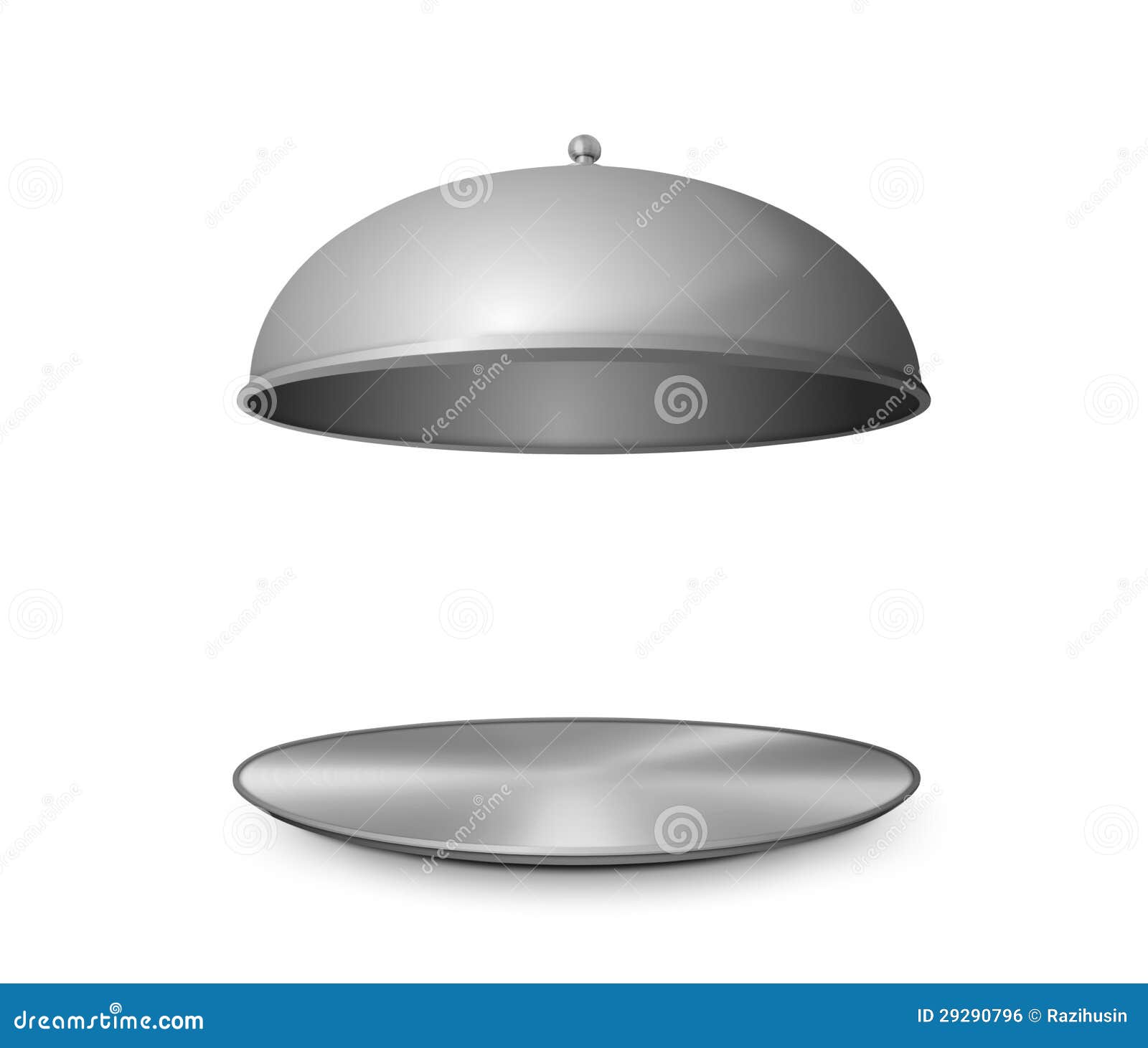 Cloche with open lid stock illustration. Illustration of open - 29290796