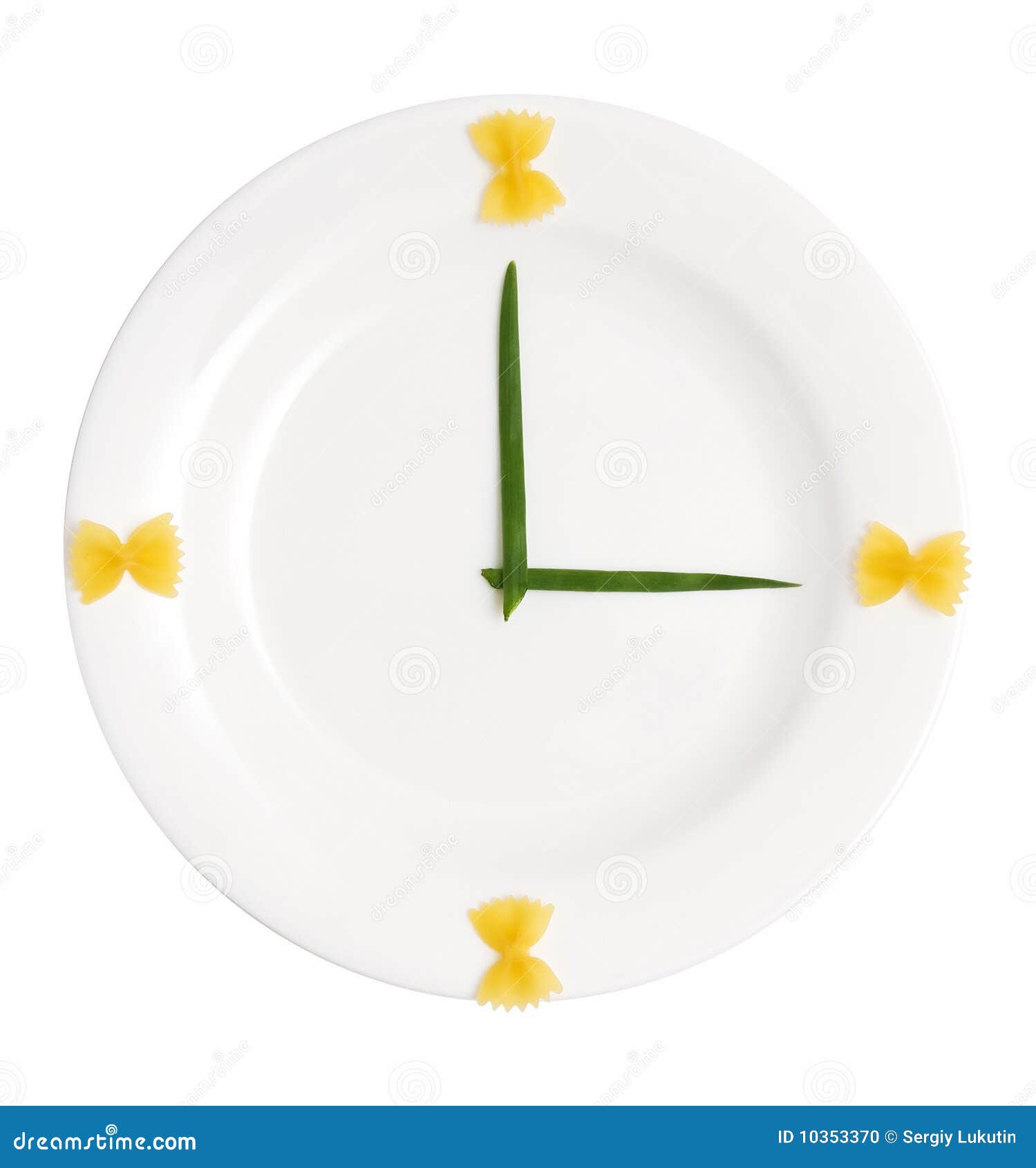 Clock stock photo. Image of clock, green, dinner, pasta - 10353370