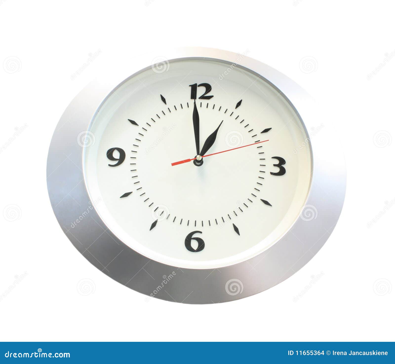 Clock stock photo. Image of studio, timer, ticking, isolated - 11655364