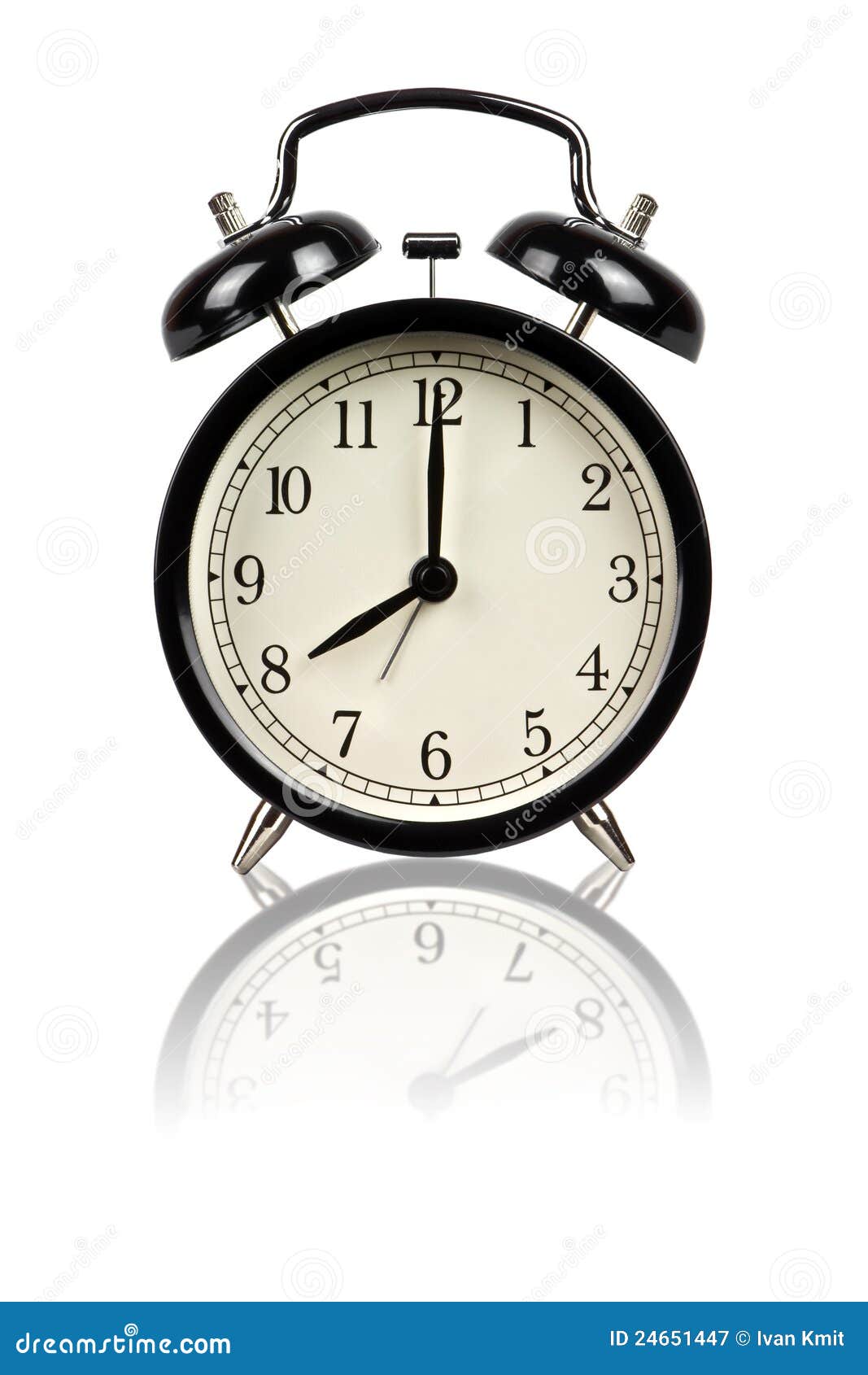 Clock stock image. Image of single, clock, white, alarm - 24651447