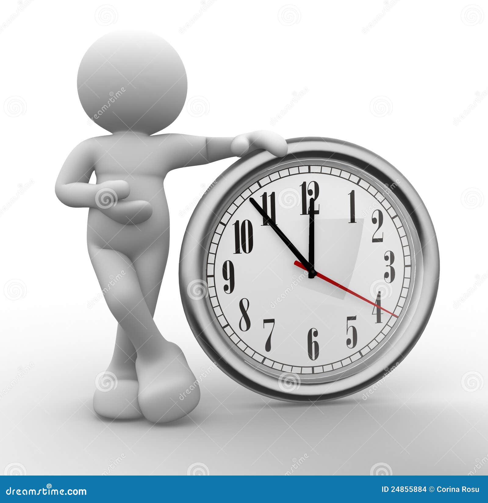 Clock stock illustration. Illustration of heavy, cartoon - 24855884
