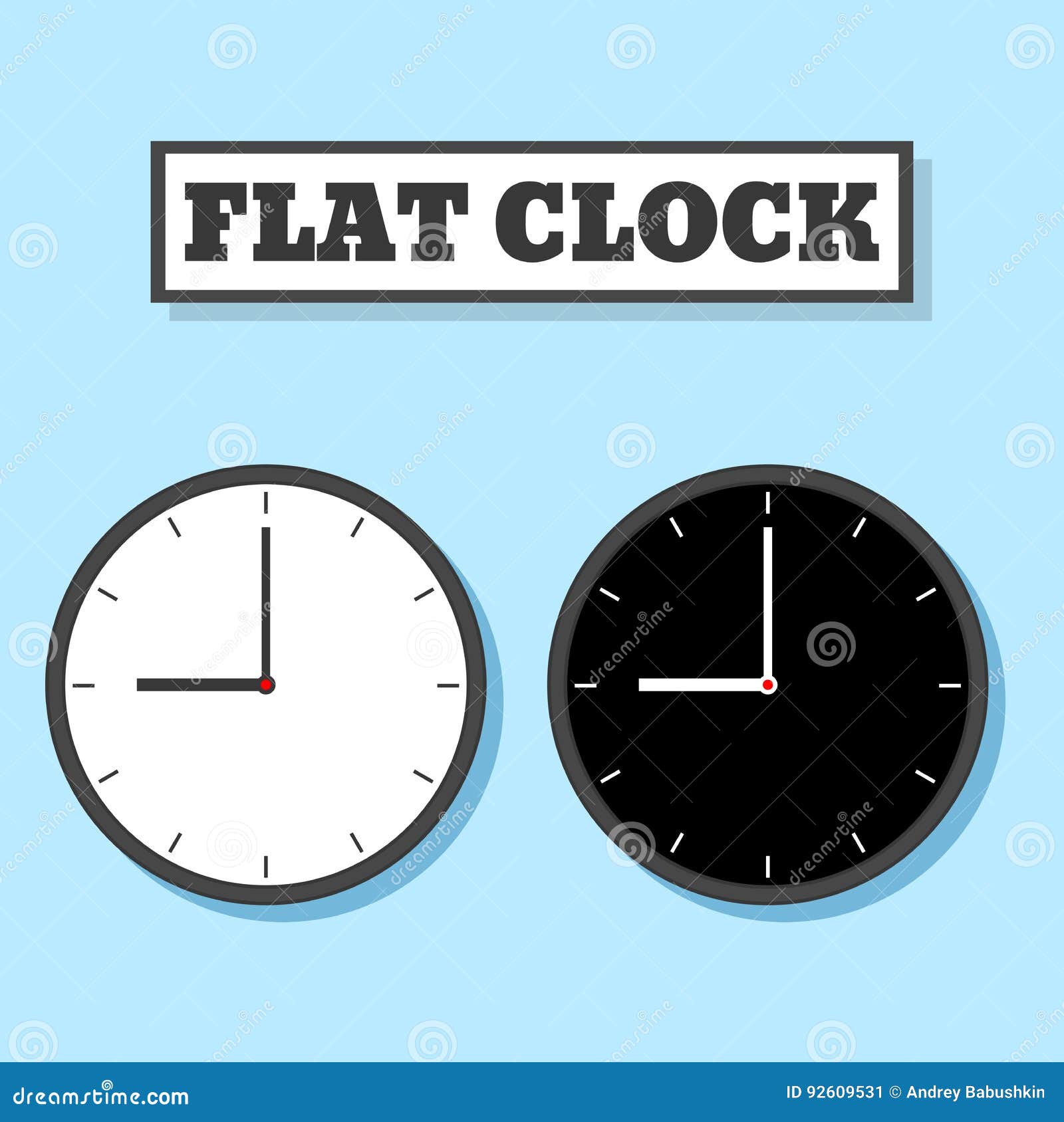 Clock-04 иллюстрация вектора. иллюстрации насчитывающей плоско - 92609531