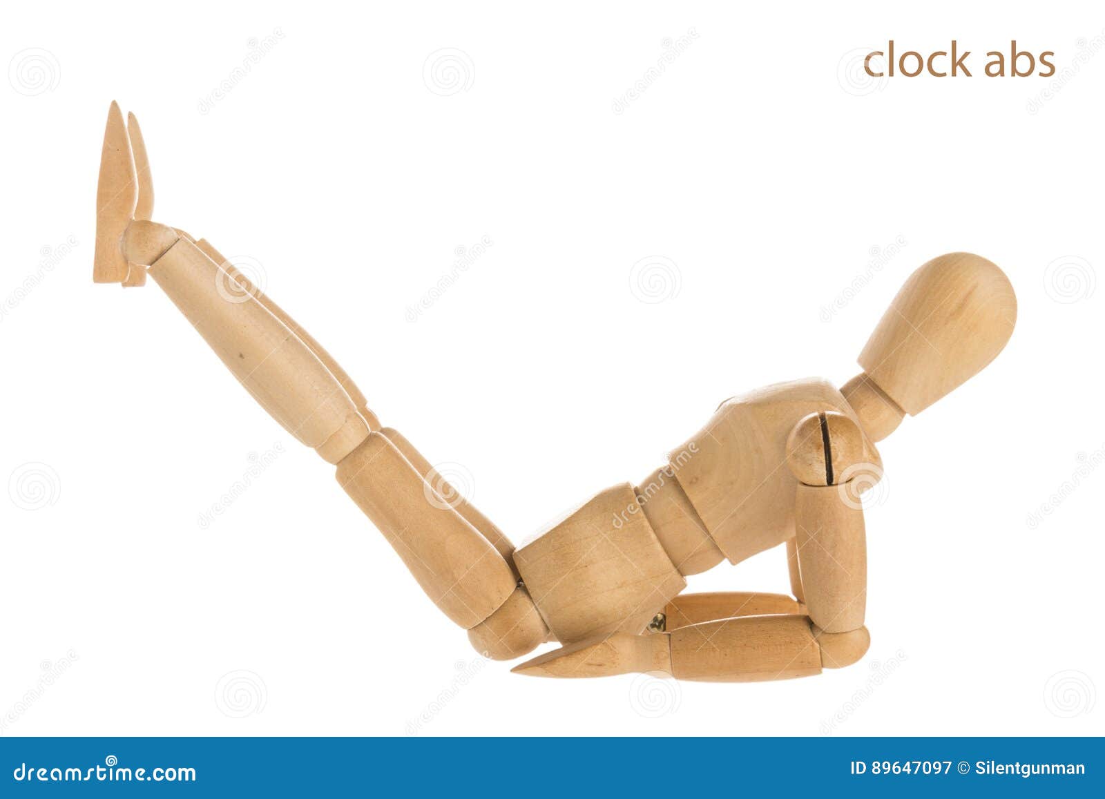 Clock abs exercise pose stock image. Image of isolation - 89647097