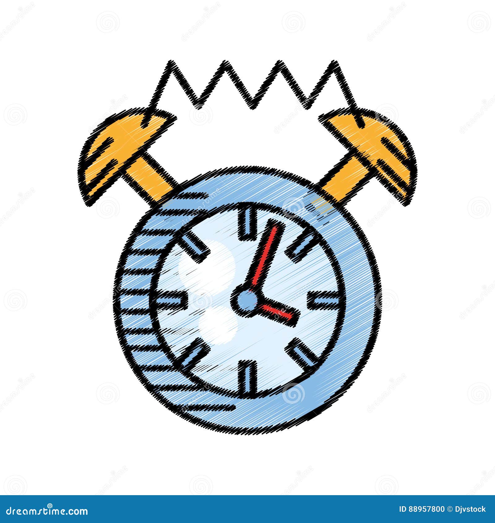 Clock Alarm Watch Time Sketch Stock Illustration - Illustration of ...