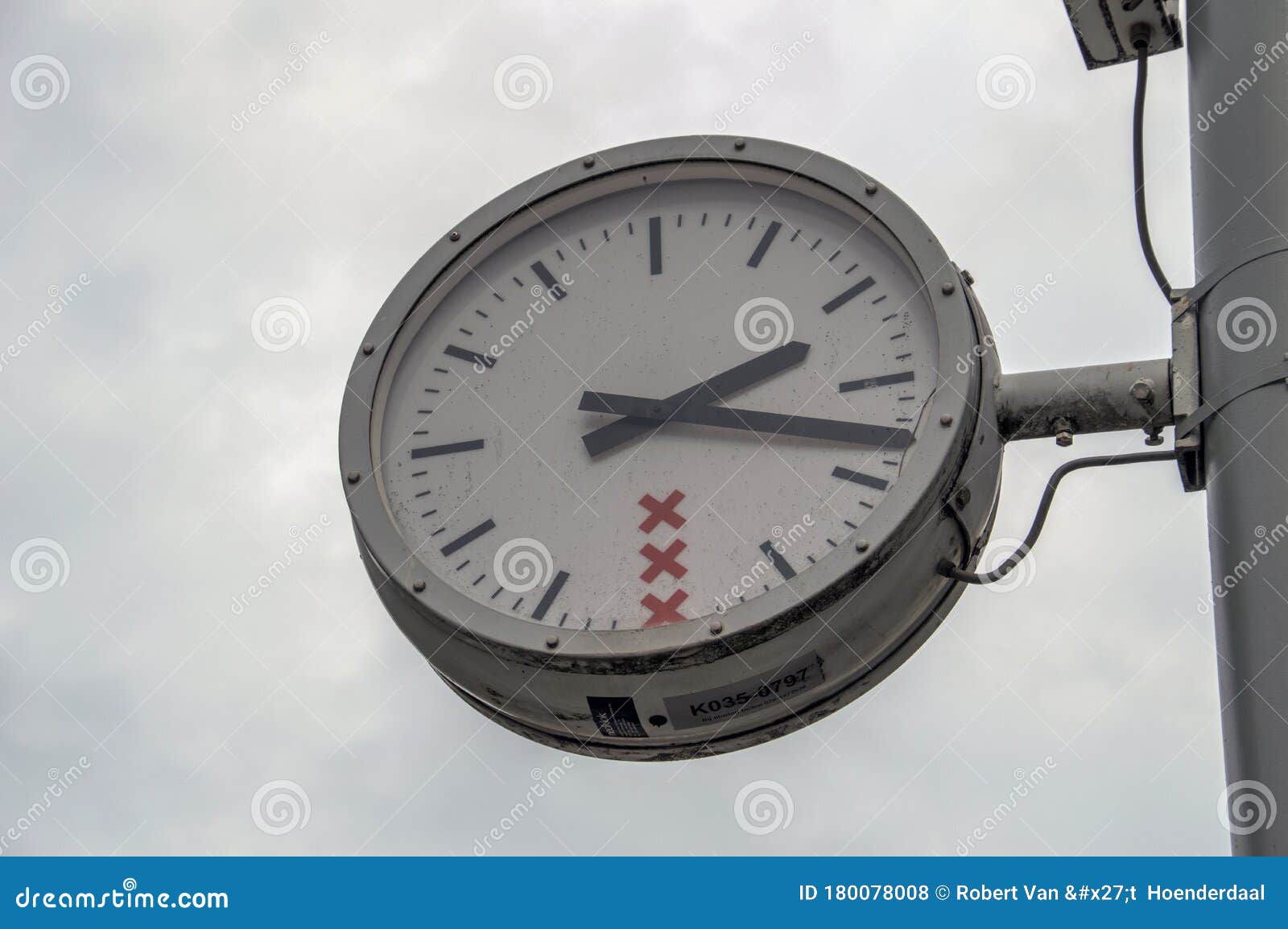 Clock with Amsterdam Logo at Amsterdam the Netherlands 2018 Editorial ...
