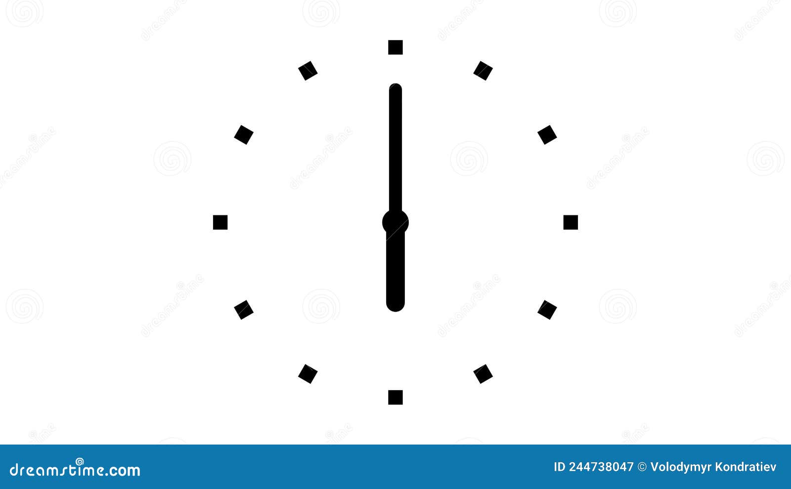 Clock Animation in 12 Hour Loop Animation. Stopwatch Animated Icon ...