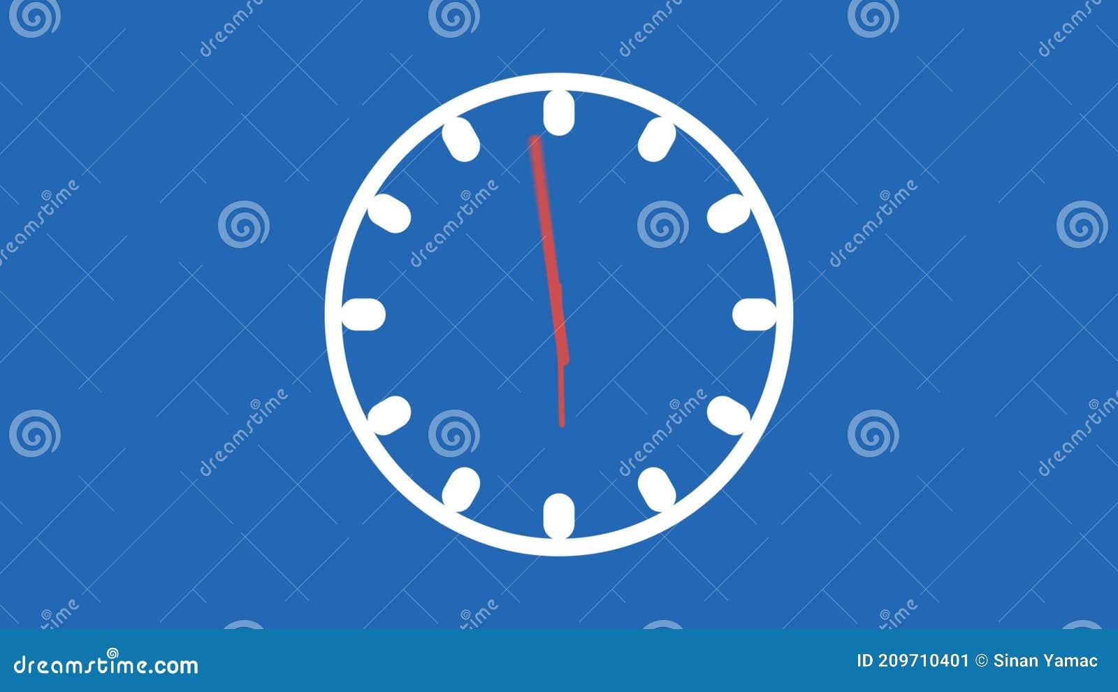 Clock Animation Multicolor Clock and Blue Background Stock Video ...