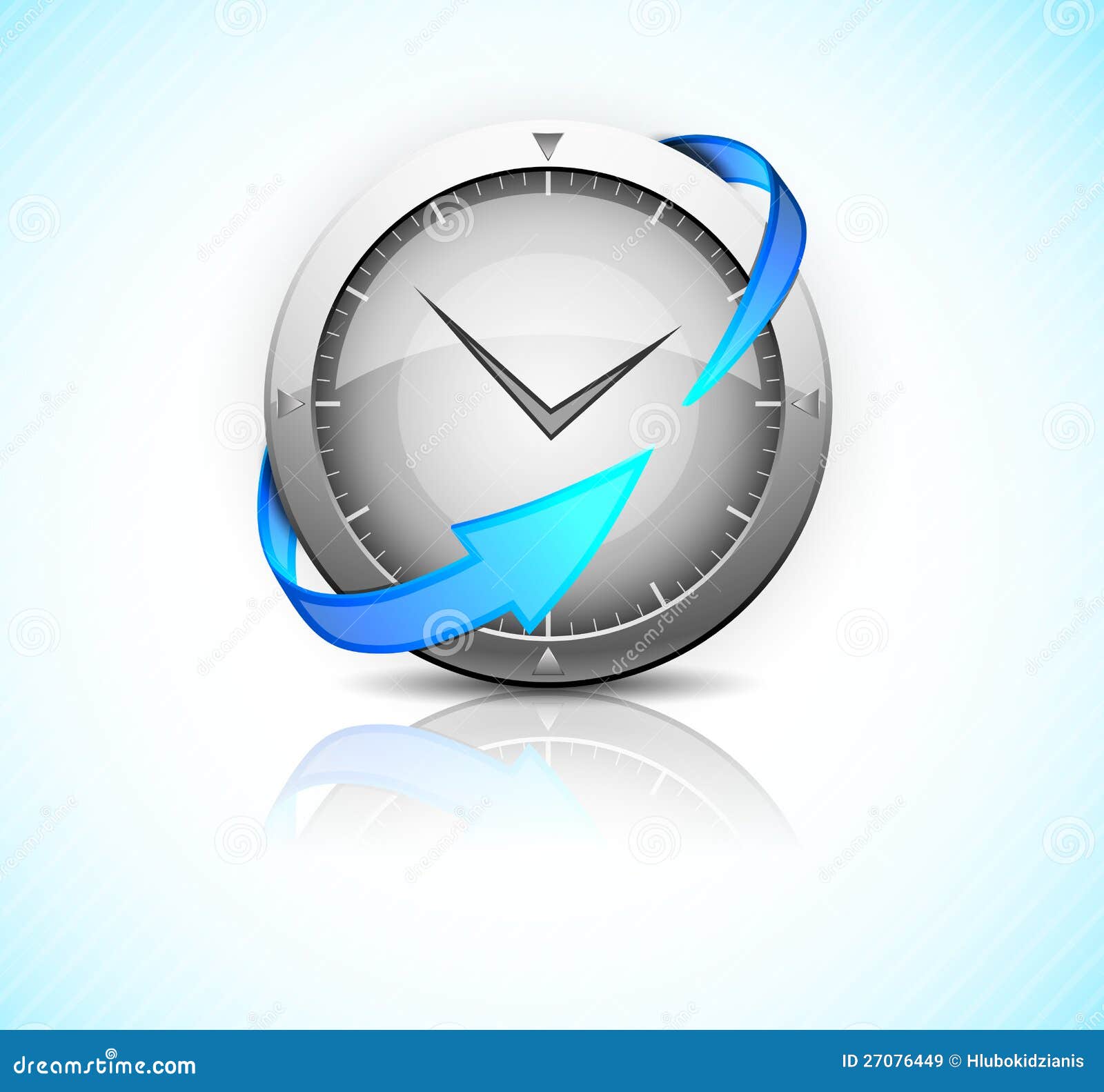 Clock with arrow stock vector. Illustration of clockwork - 27076449