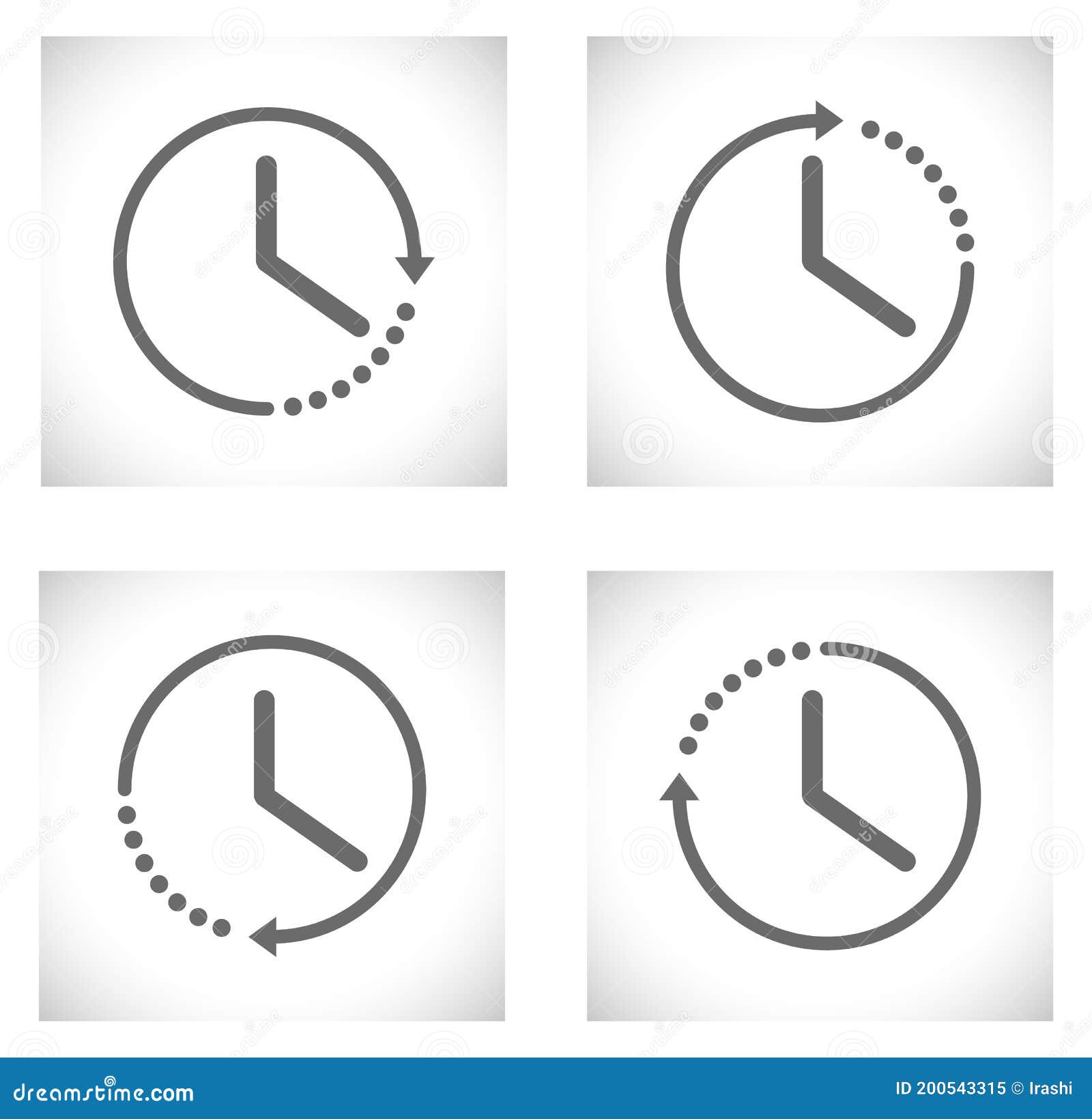 Clock with arrow stock vector. Illustration of time - 200543315