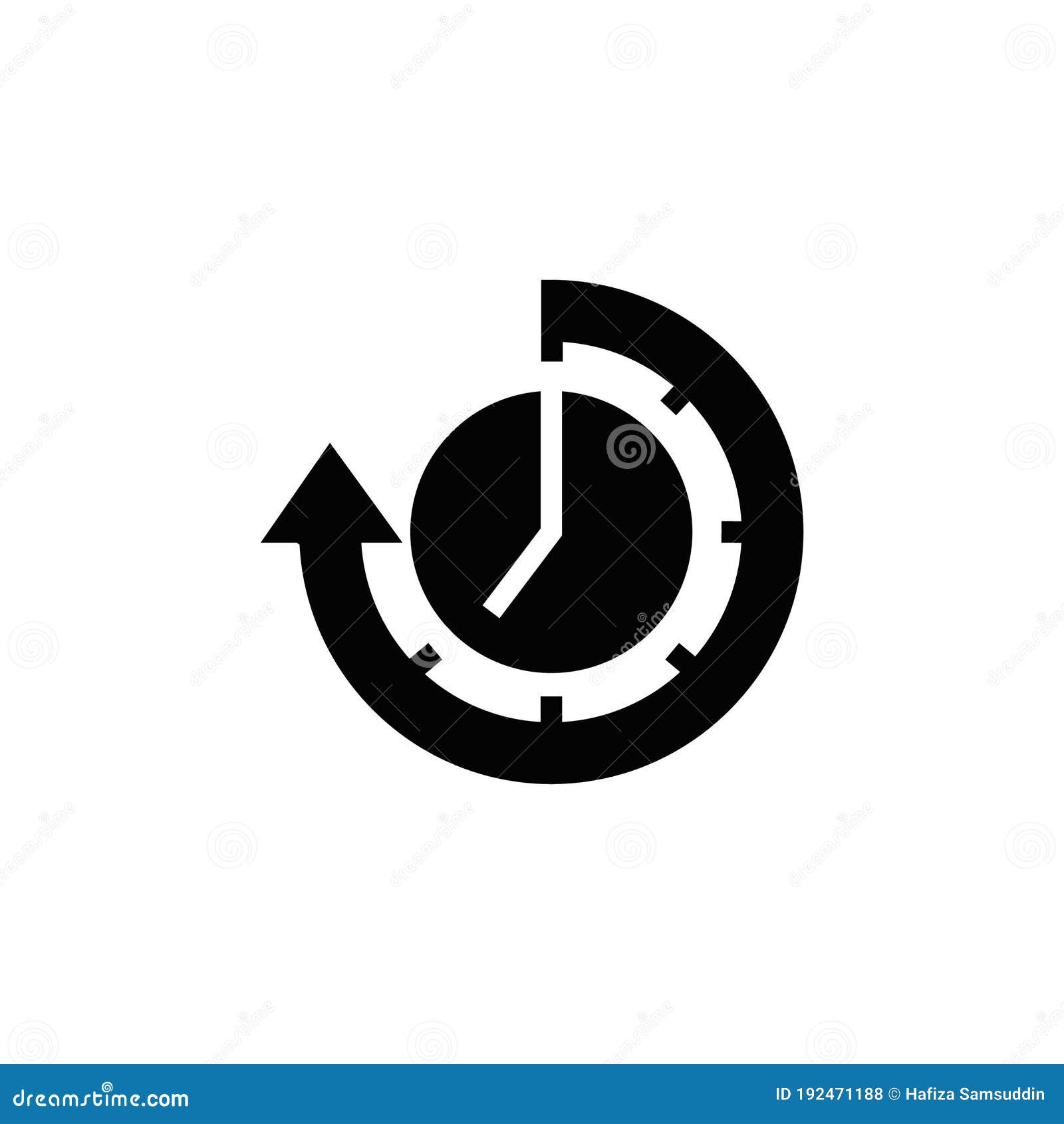 Clock with Arrow Icon. Vector Illustration Decorative Design Stock ...