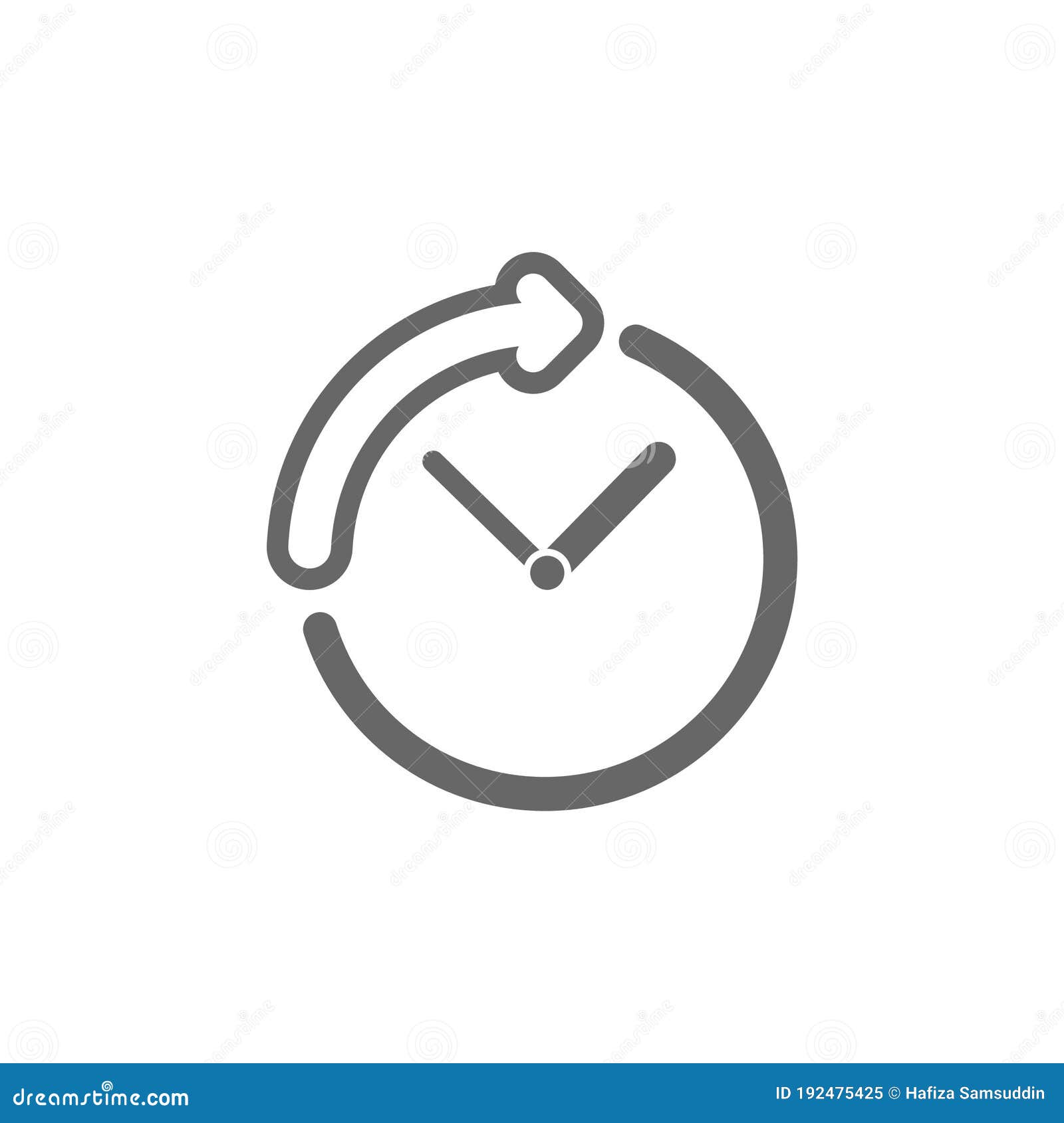 Clock with Arrow Icon. Vector Illustration Decorative Design Stock ...