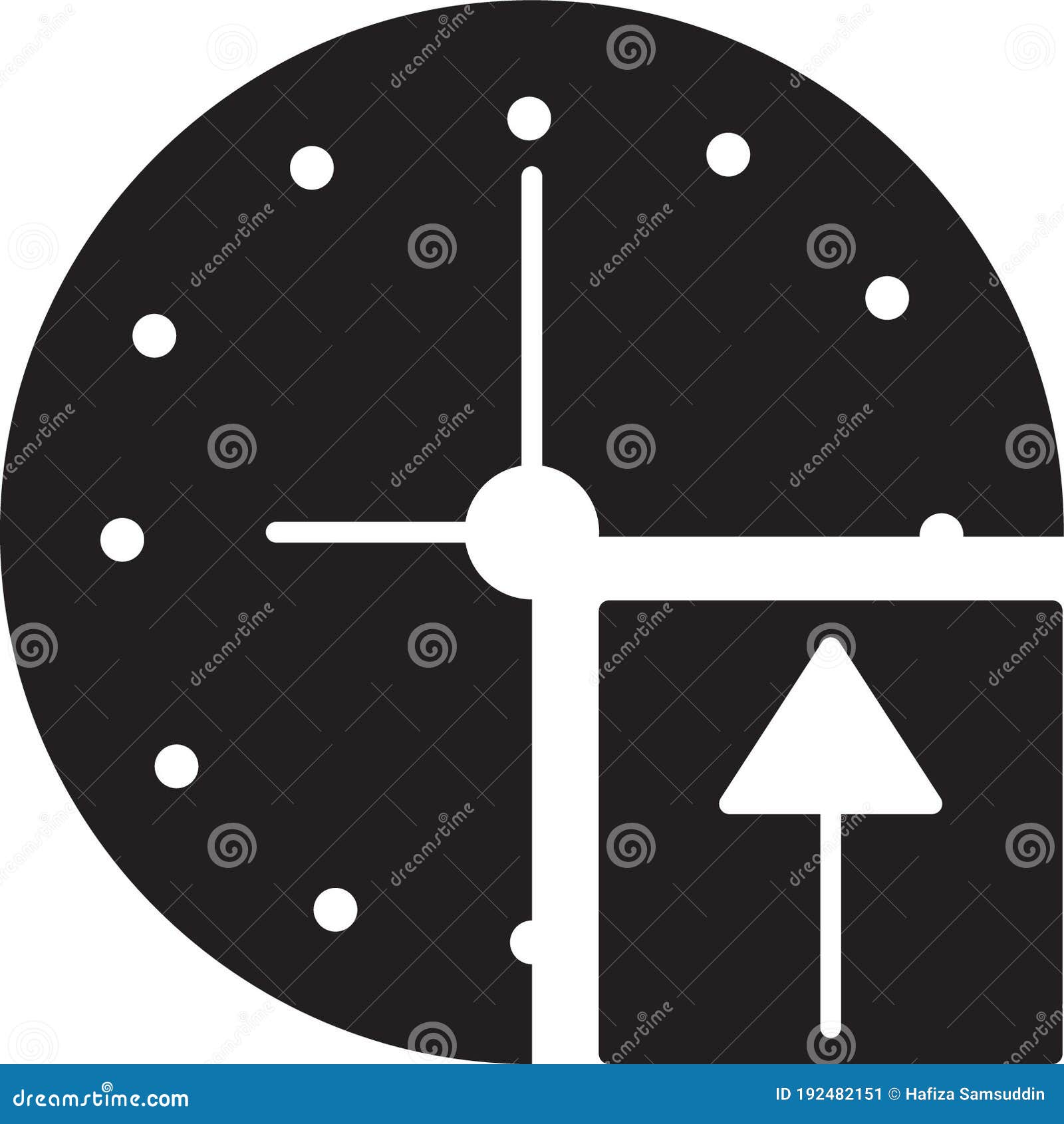 Clock with Arrow Icon. Vector Illustration Decorative Design Stock ...