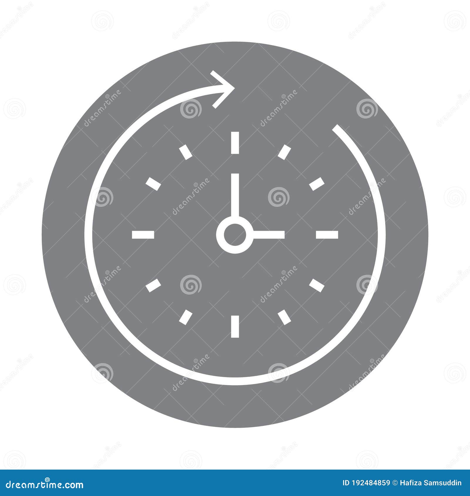 Clock with Arrow Icon. Vector Illustration Decorative Design Stock ...