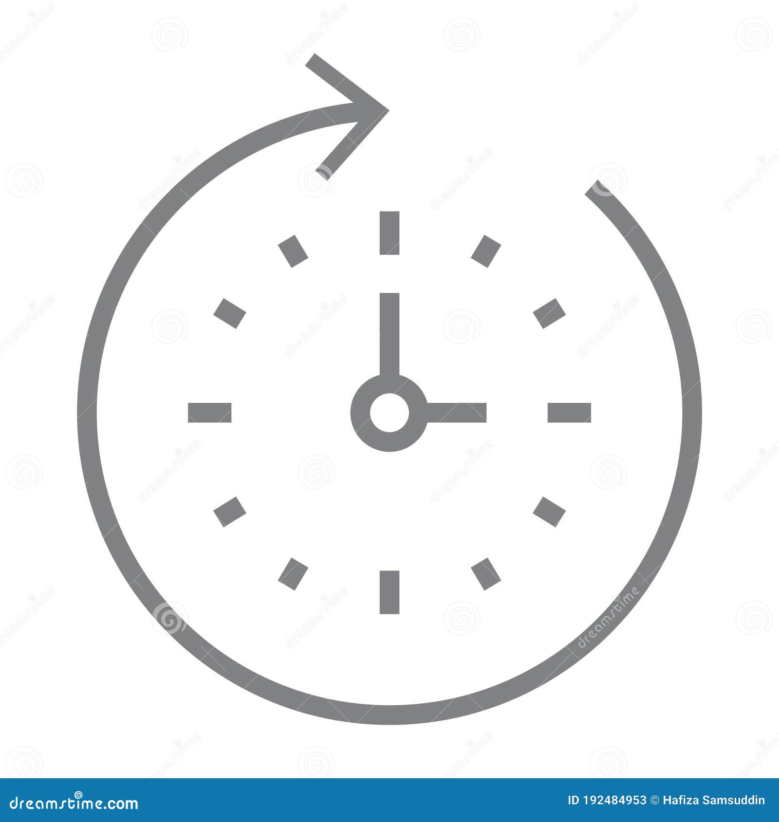 Clock with Arrow Icon. Vector Illustration Decorative Design Stock ...