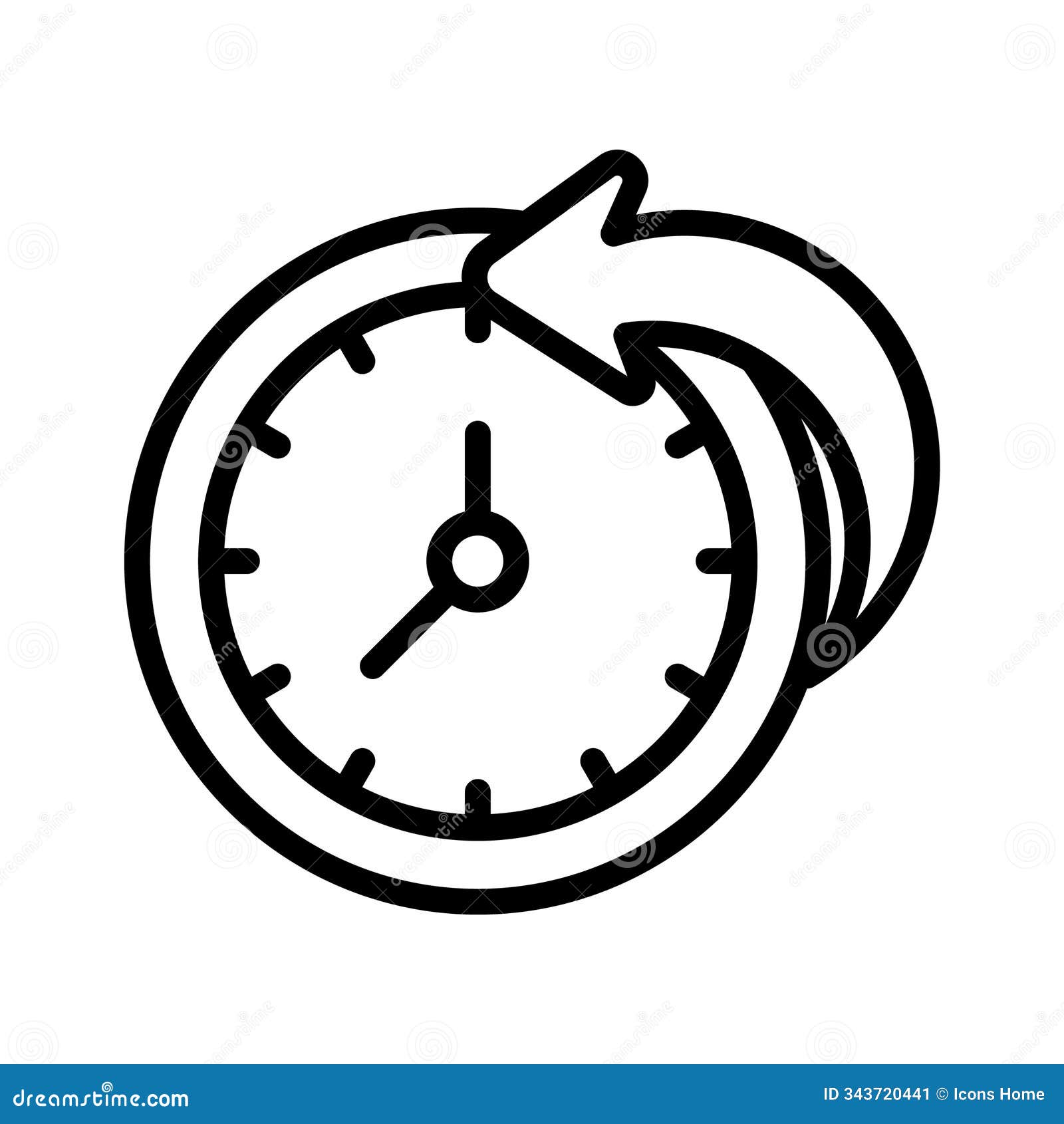 Clock with an Arrow, Symbolizing Time Sensitive Tasks Stock Vector ...
