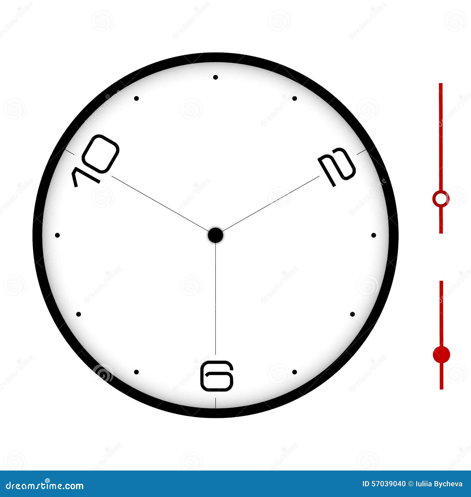 Clock with arrow stock illustration. Illustration of decoration - 57039040