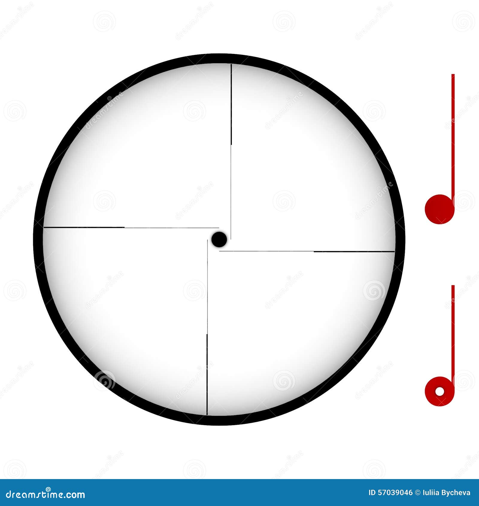 Clock with arrow stock illustration. Illustration of sign - 57039046