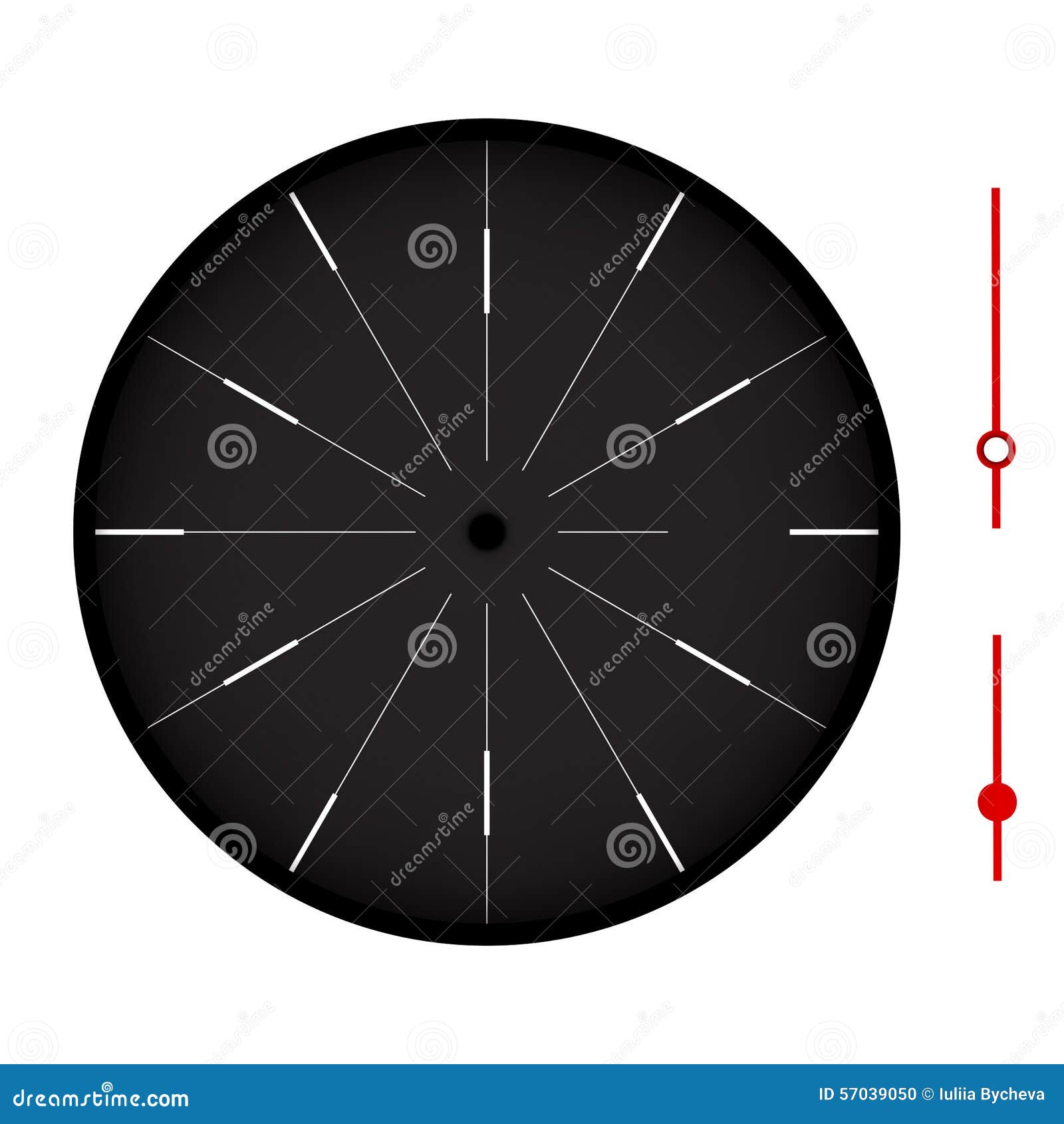 Clock with arrow stock illustration. Illustration of watch - 57039050