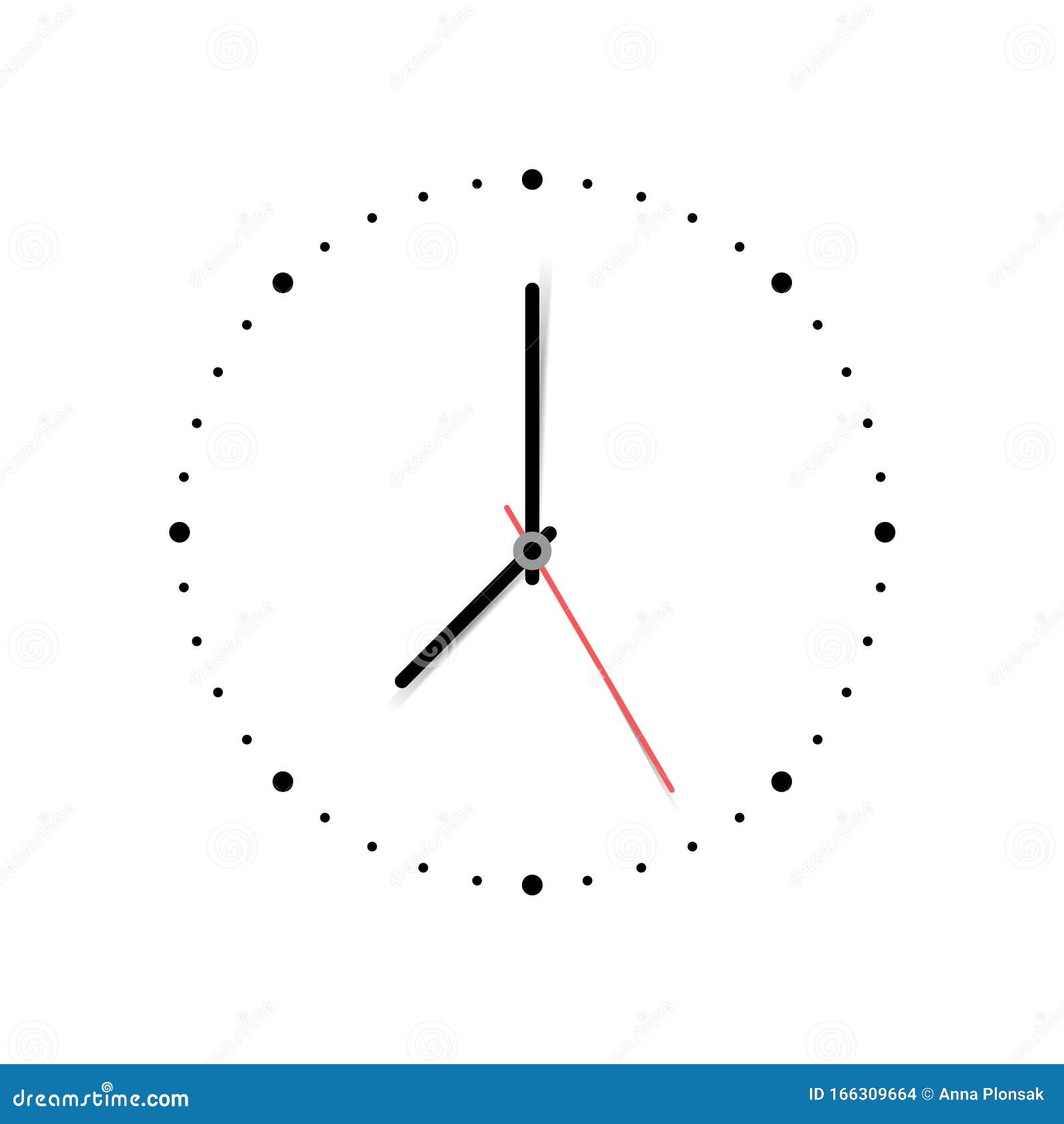 Clock with Arrows. Vector Illustration Stock Illustration ...