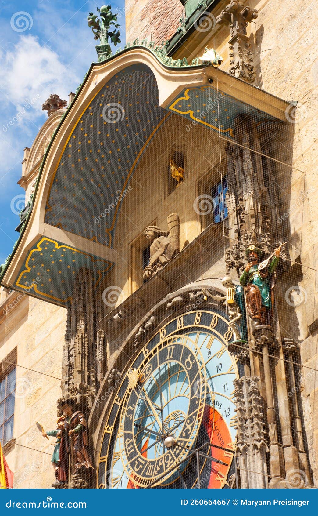 This is a Side Closeup of the Medieval Astronomical Clock at Old Town ...