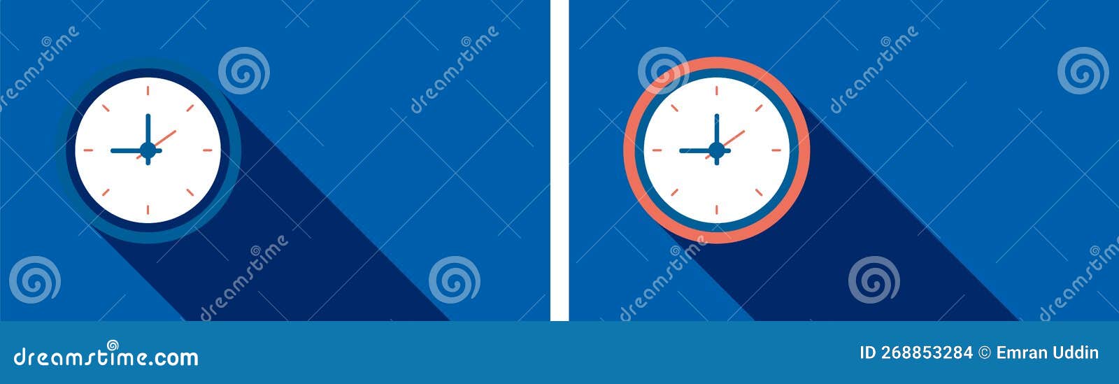 Clock Background Design. Clock Background with Blue Color Stock Vector ...