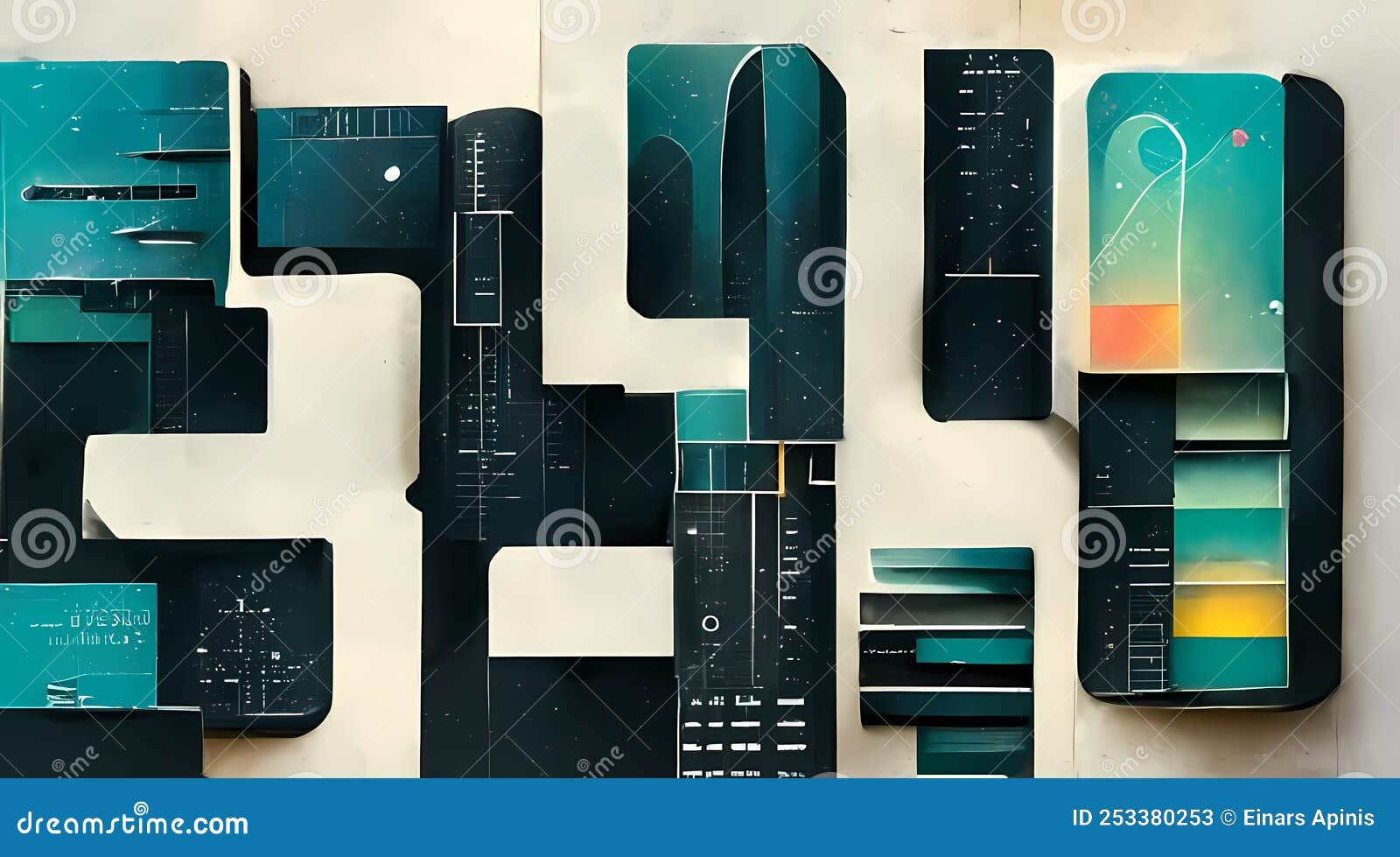 Clock Background and Time Abstract Design Concept As a Stock ...