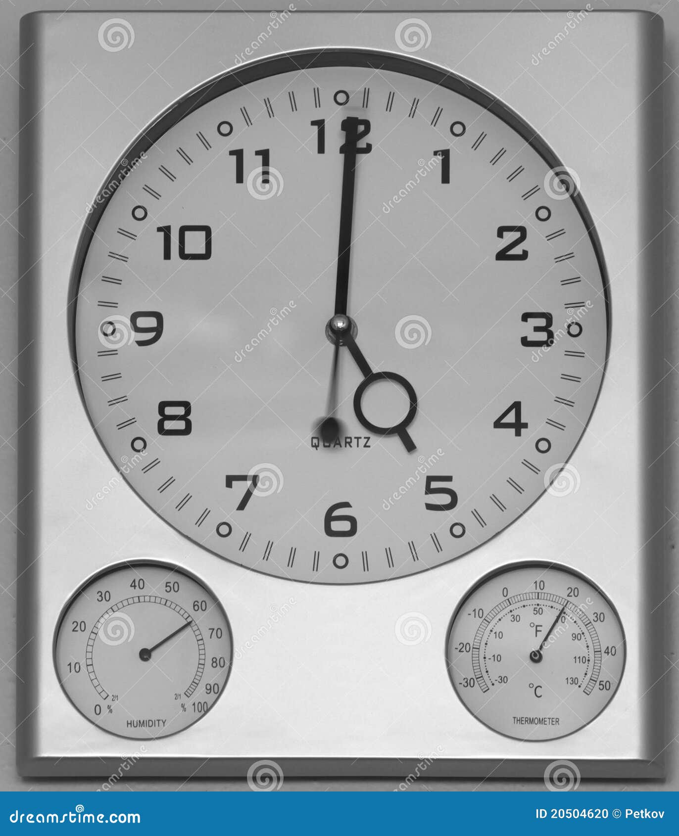 Clock and barometer stock photo. Image of meteorologist - 20504620
