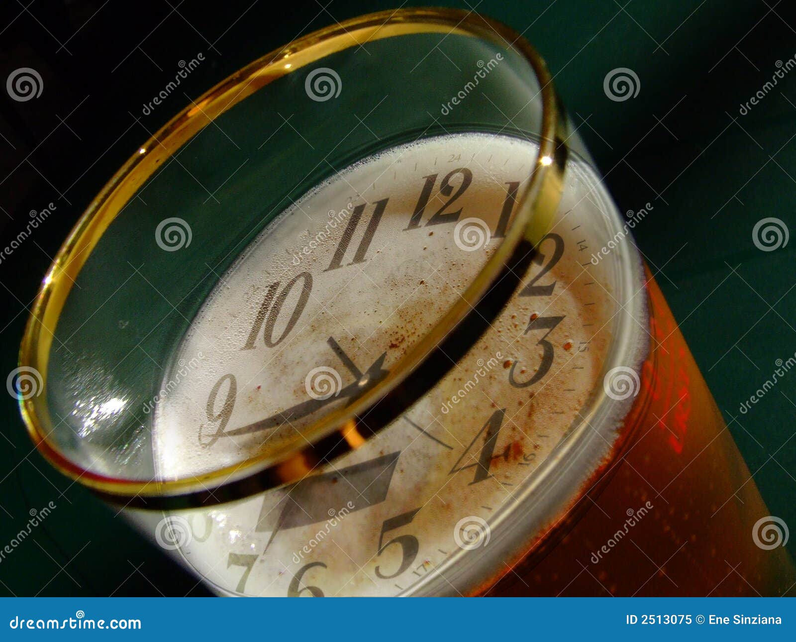 Clock and beer stock image. Image of fresh, liquid, perspiration - 2513075