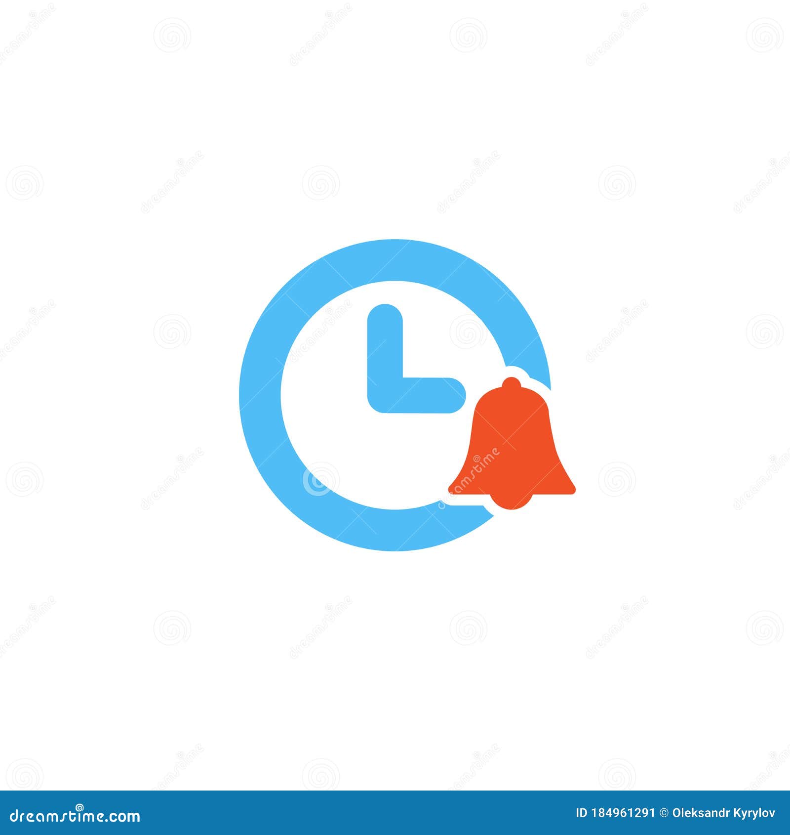 Clock Bell Notification Icon . Notification Symbol for Your Web Site ...