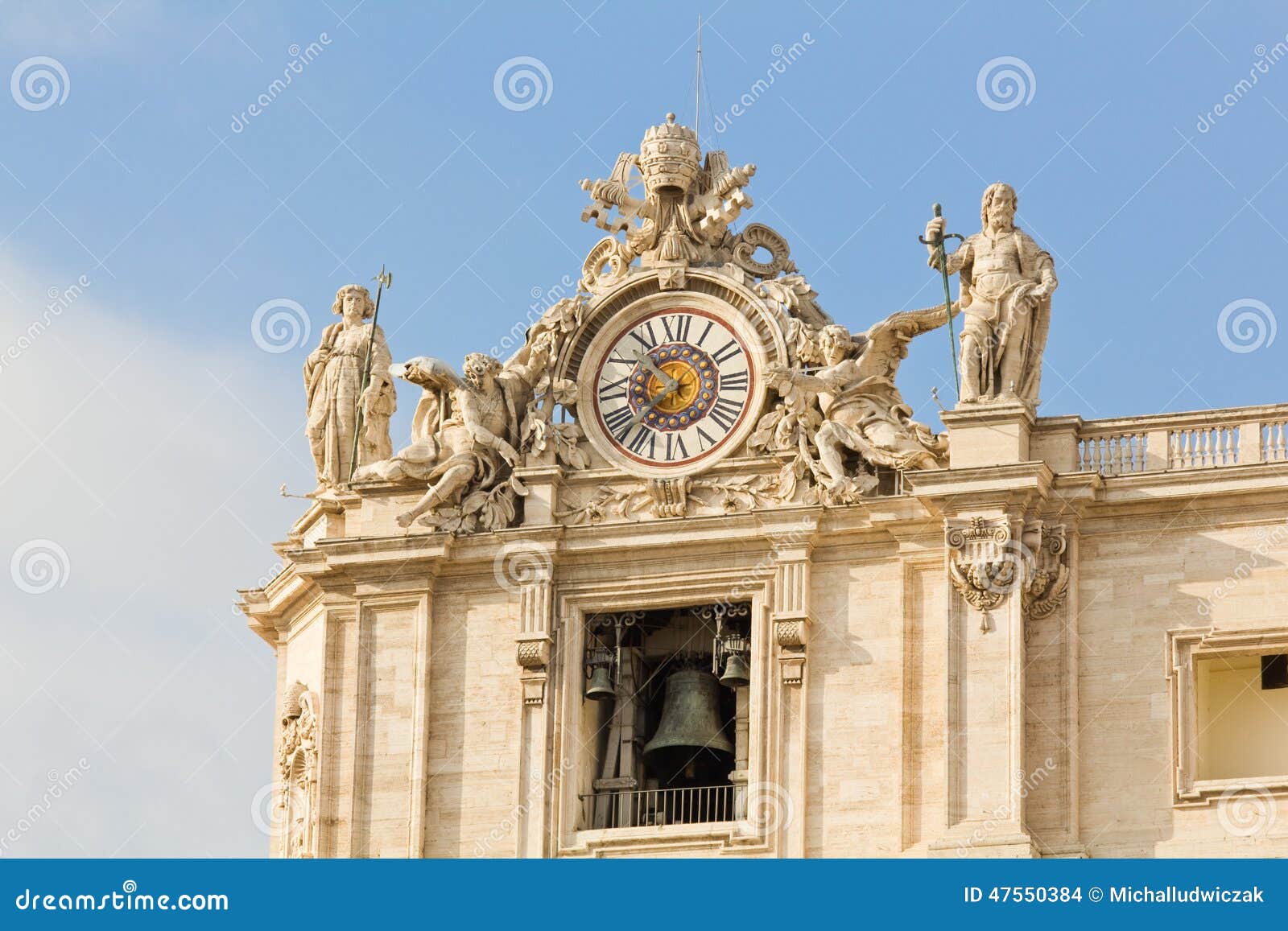 Clock St Peters Basilica Vatican Stock Photos - Free & Royalty-Free ...