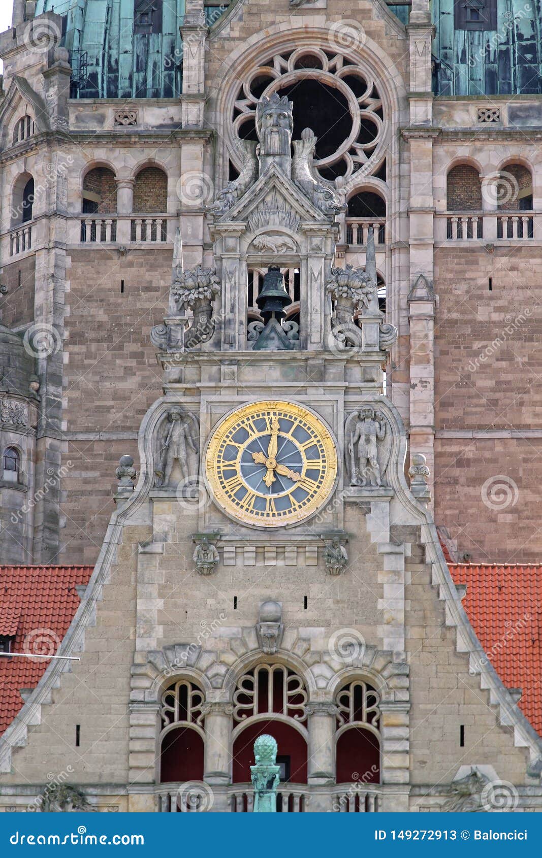 Clock and Bells stock image. Image of clock, hanover - 149272913