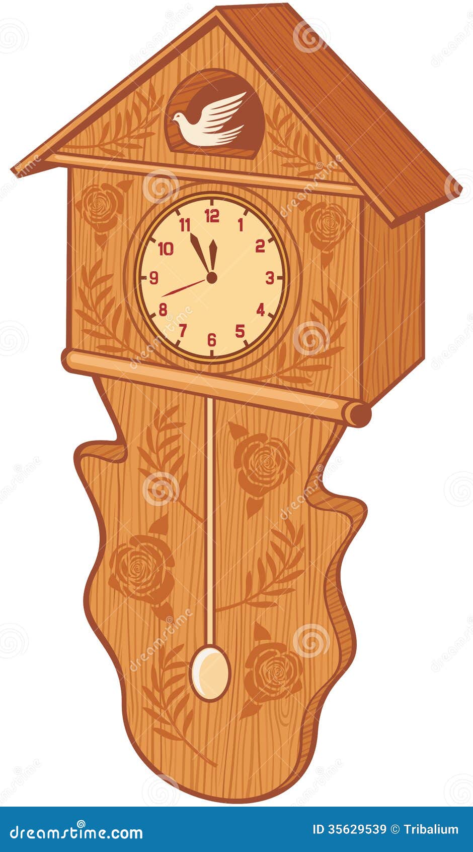 Clock bird stock vector. Illustration of opportunity - 35629539