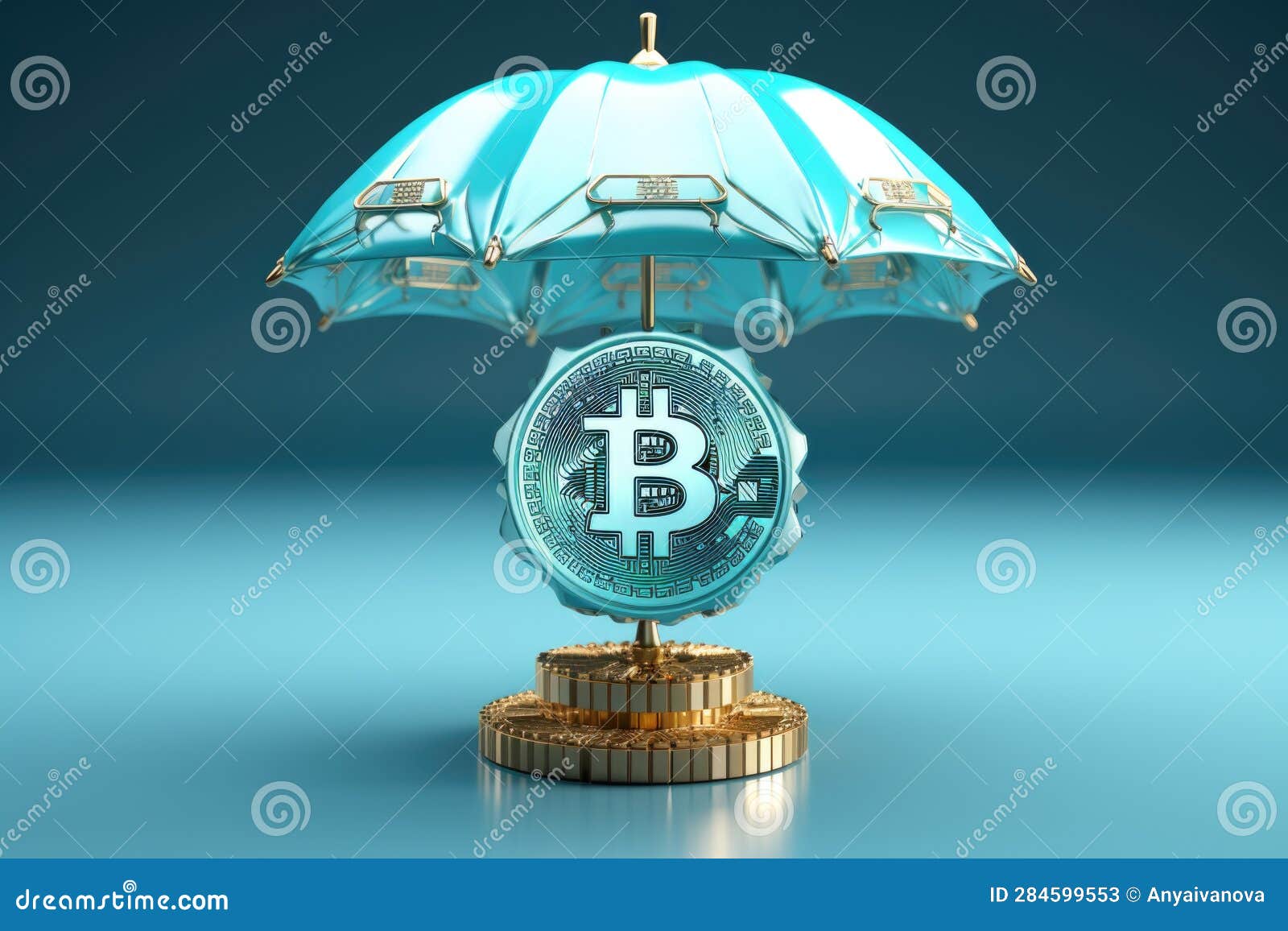 A Clock with a Bitcoin on Top of it. Generative AI. Cyber Security To ...