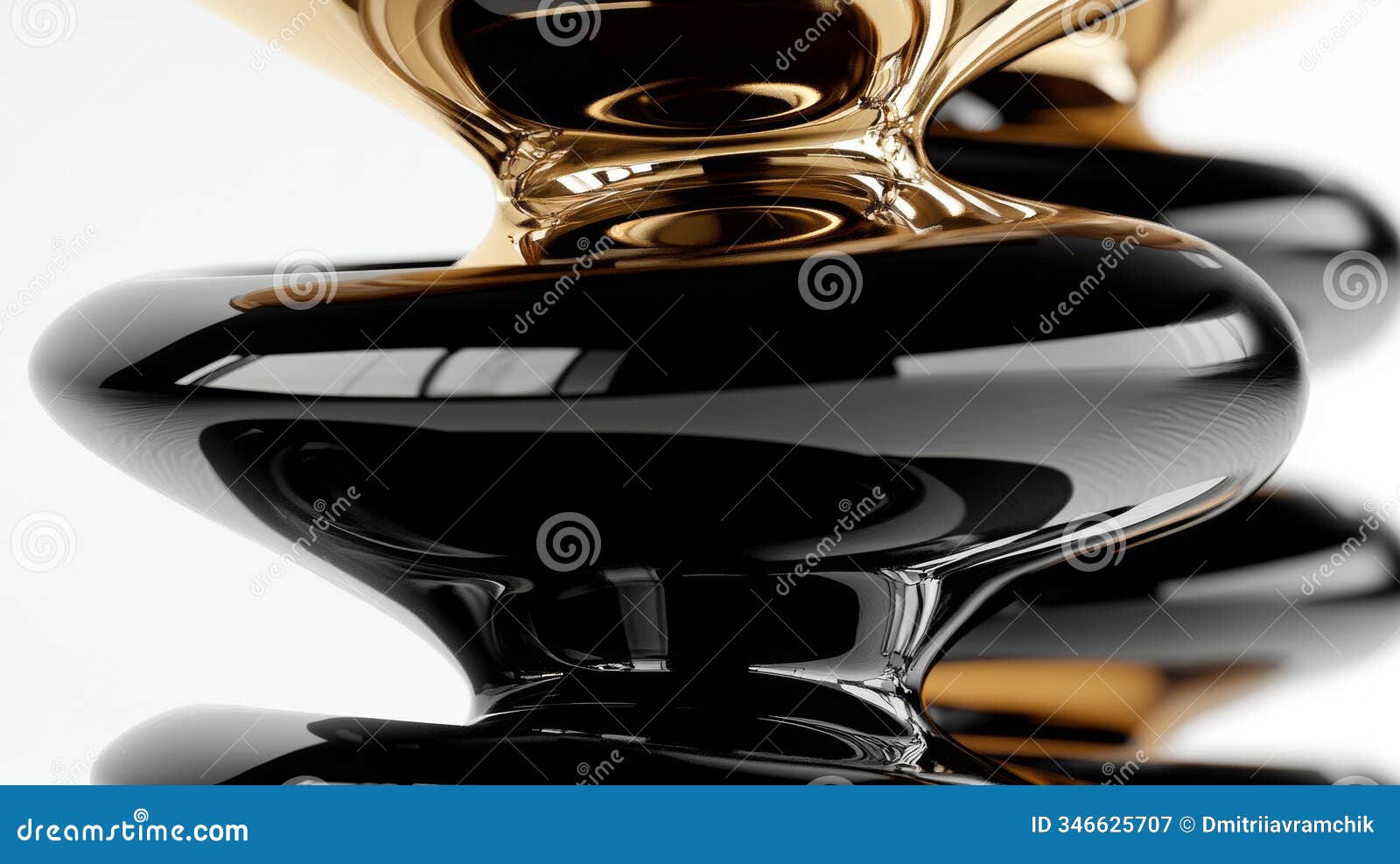 Clock with a Black Face and Gold and Black Color Scheme Stock Image ...