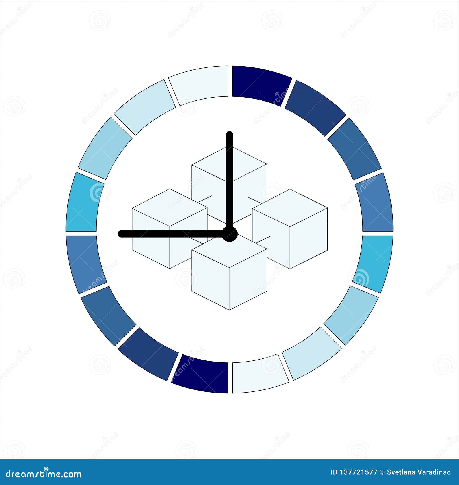Block Chain Time Icon. Vector Design Element. Stock Vector ...