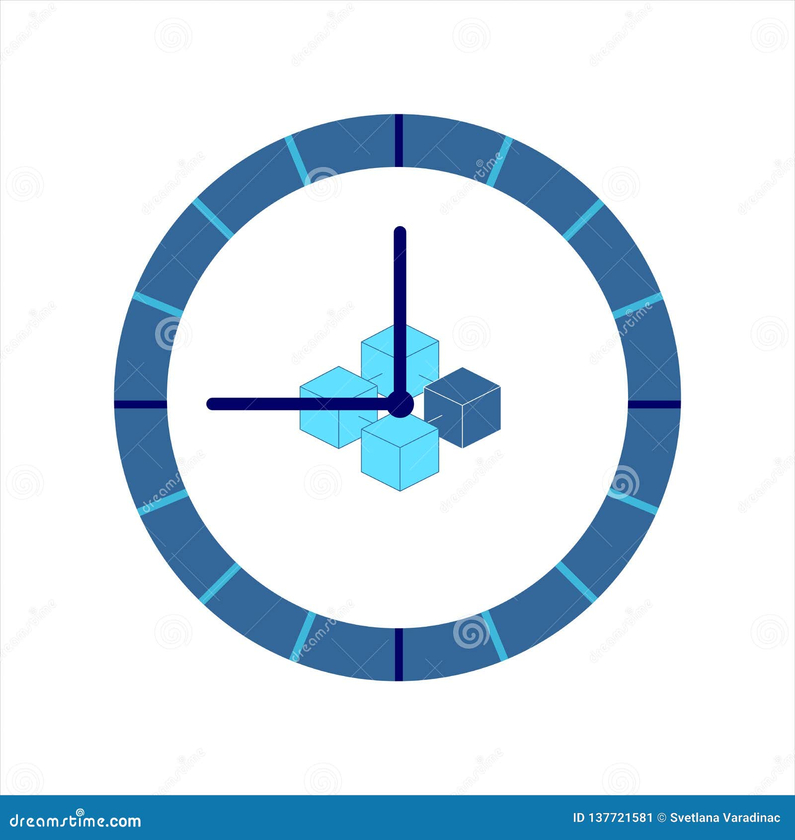 Block Chain Time Icon. Vector Design Element. Stock Vector ...