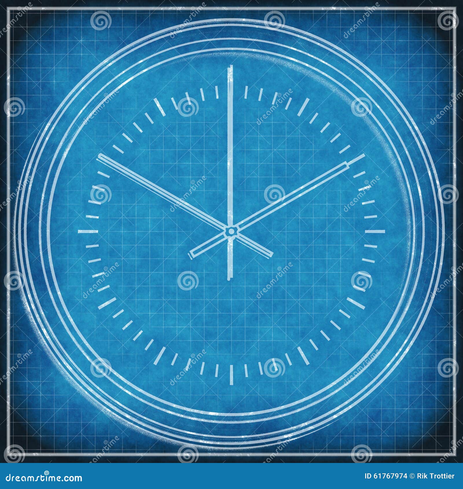 Clock blueprint stock illustration. Illustration of clock - 61767974