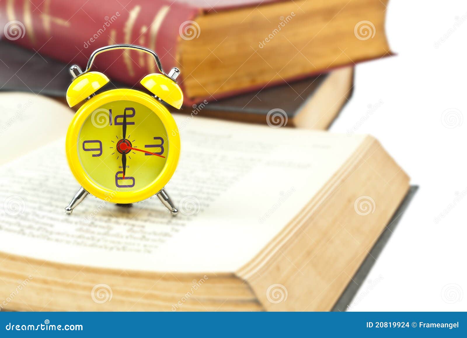 Clock and Book As Time Management Stock Photo - Image of student ...