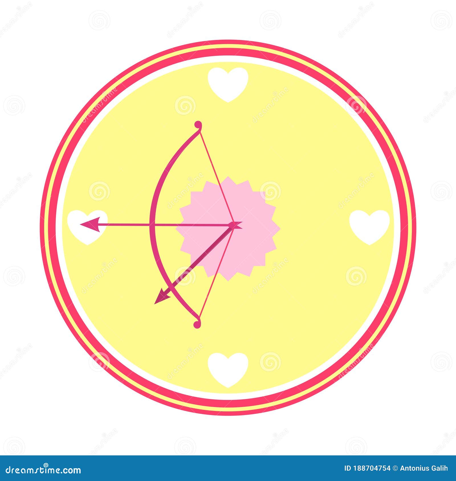 Clock with a Bow As a Clockwise Stock Vector - Illustration of time ...