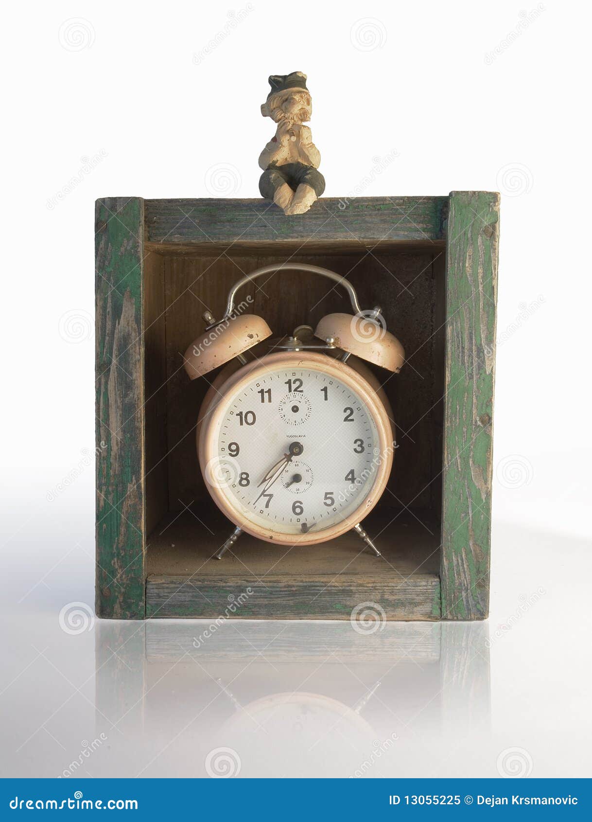Clock in the box stock image. Image of retro, clock, time - 13055225