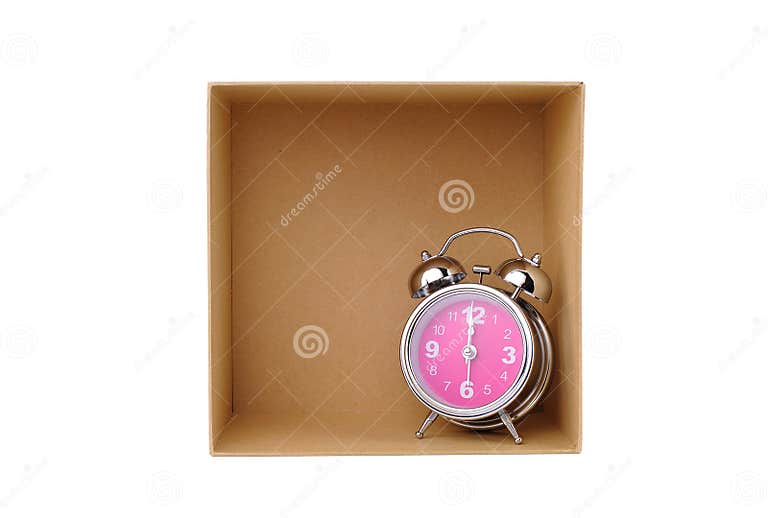 Clock in box stock photo. Image of growth, implementation - 27408526