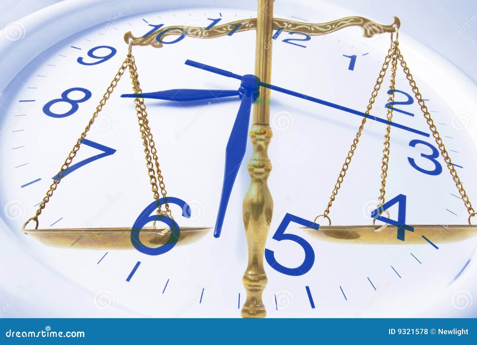 Clock and Brass Scale stock photo. Image of scale, punctual - 9321578