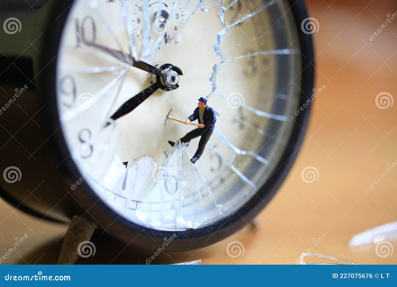 Clock broken by thief stock photo. Image of lifetime - 227075676