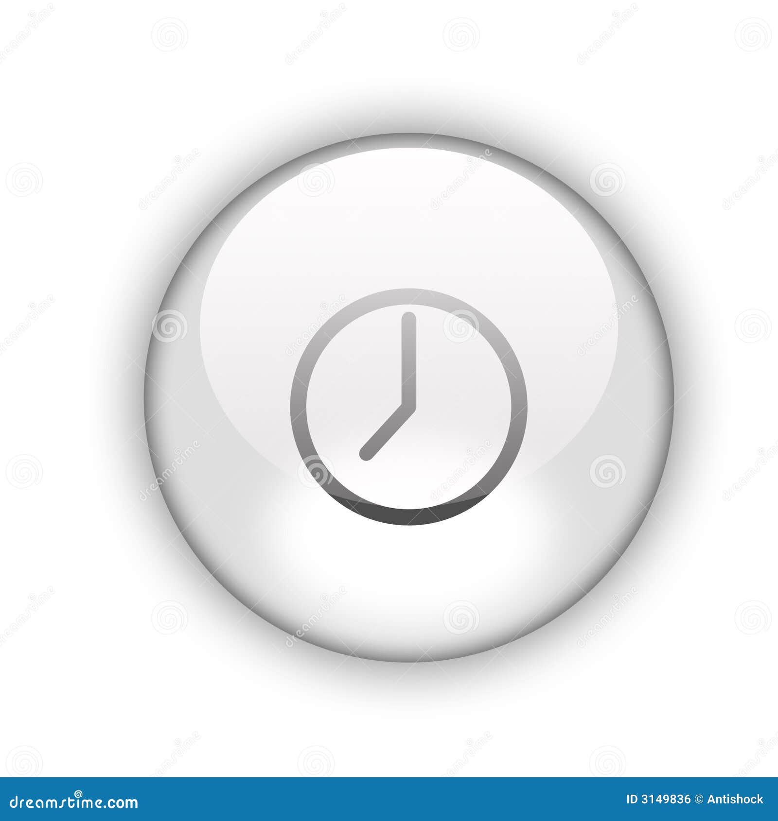 Clock button stock illustration. Illustration of glare - 3149836