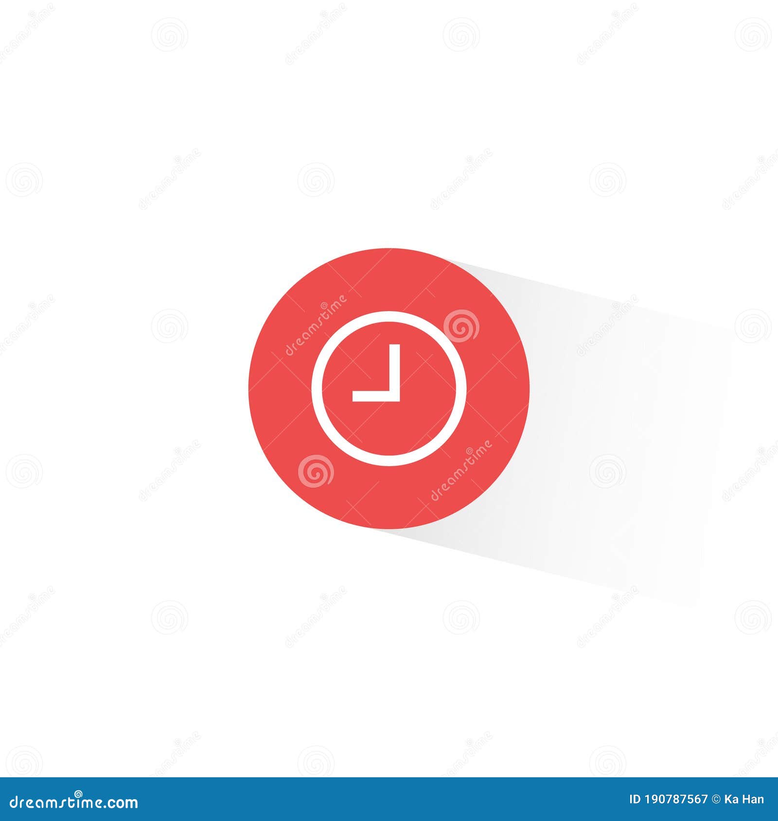 Clock Button Icon Vector in Trendy Flat Style. Pending Symbol ...