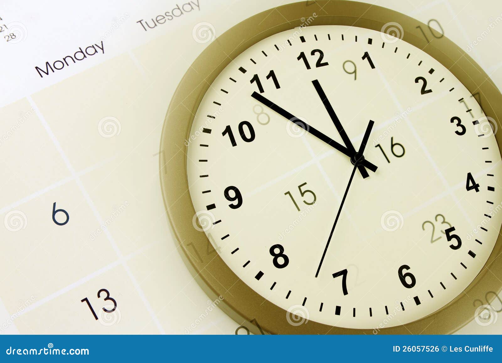 Clock and calendar stock photo. Image of minute, annual - 26057526