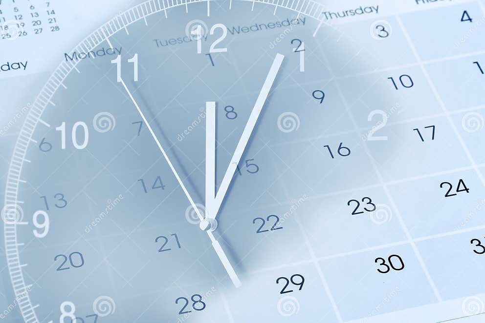 Clock and calendar stock photo. Image of conceptual - 254873728