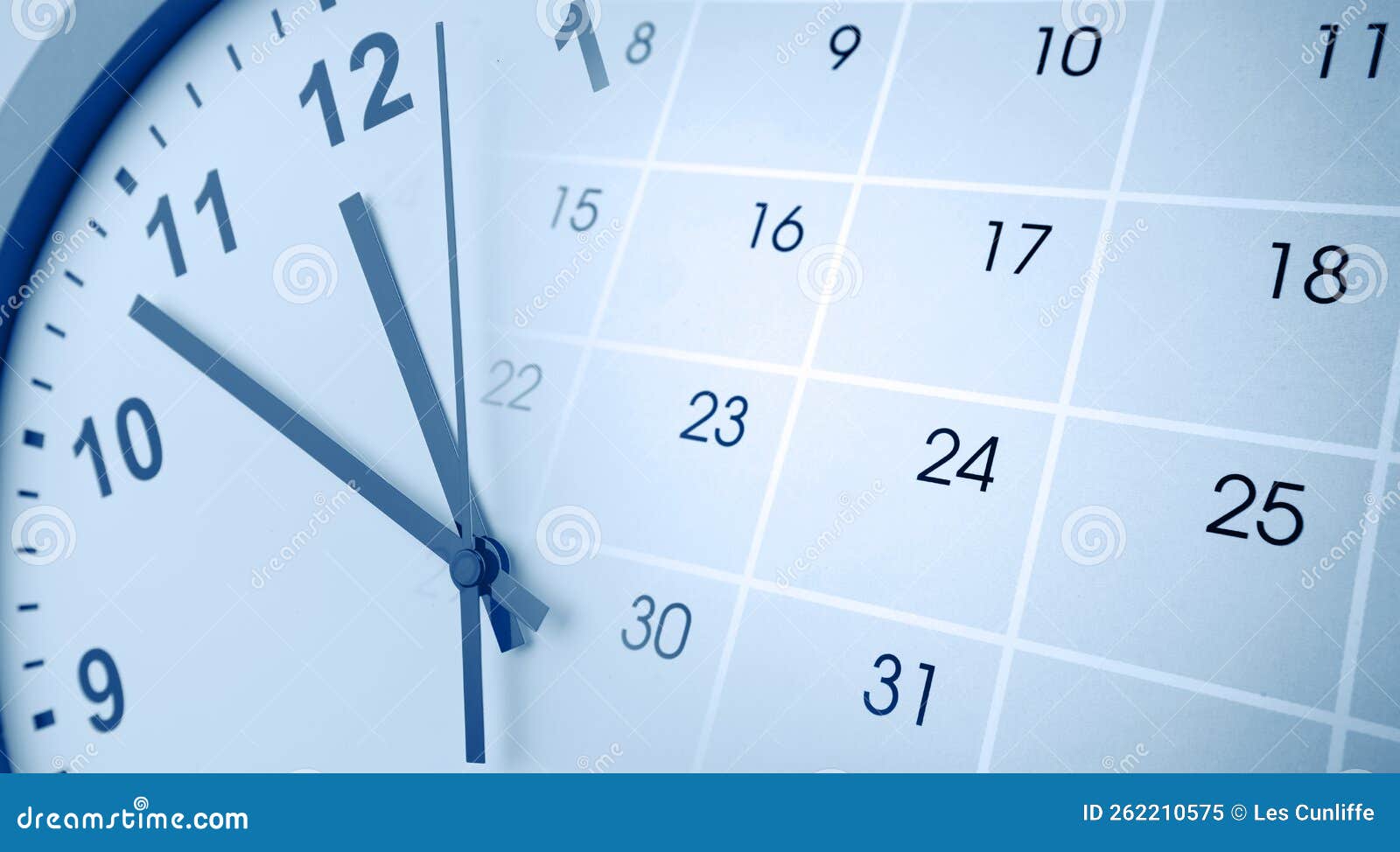 Clock and calendar stock image. Image of concept, monthly - 262210575