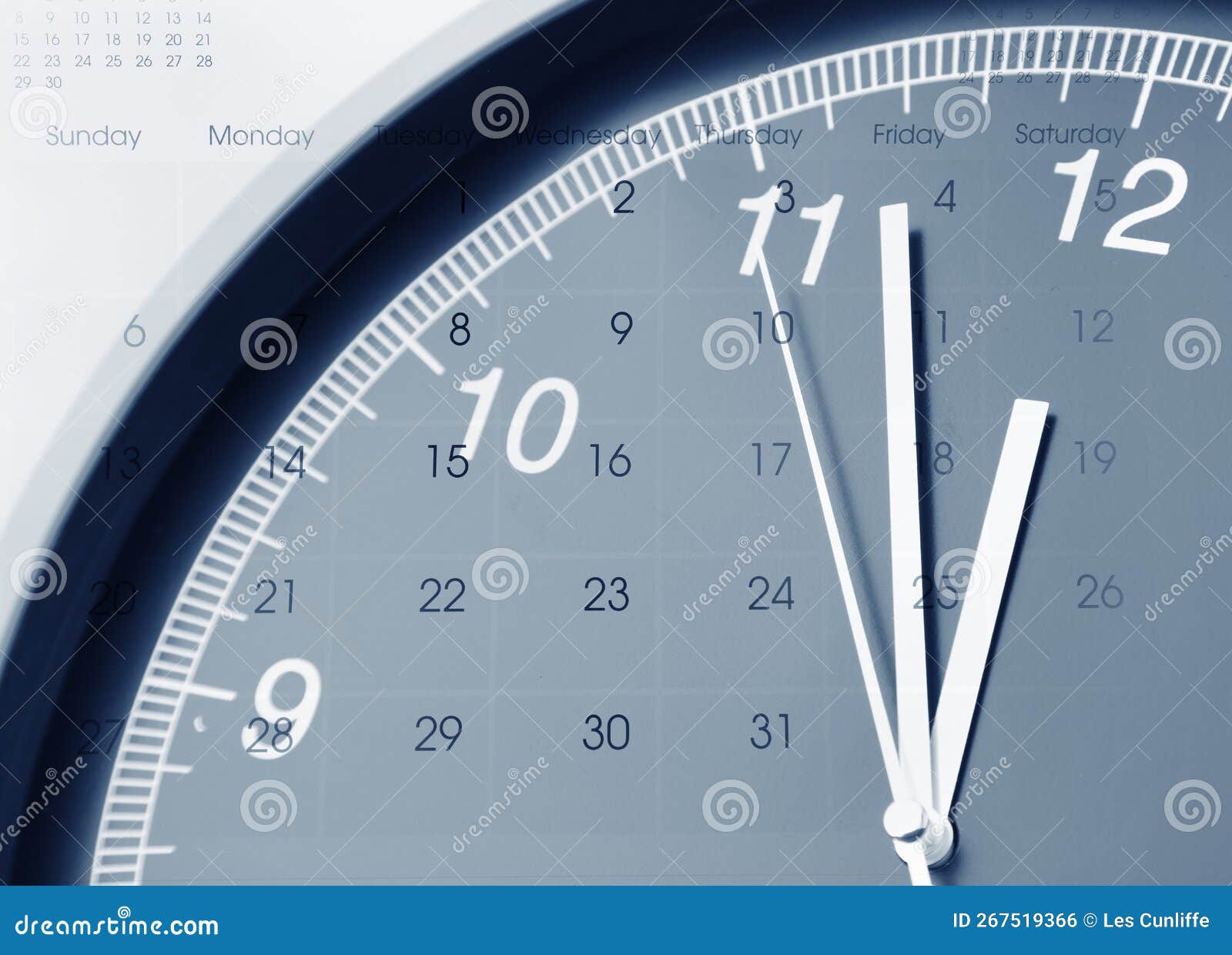 Clock and calendar stock photo. Image of concept, composite - 267519366